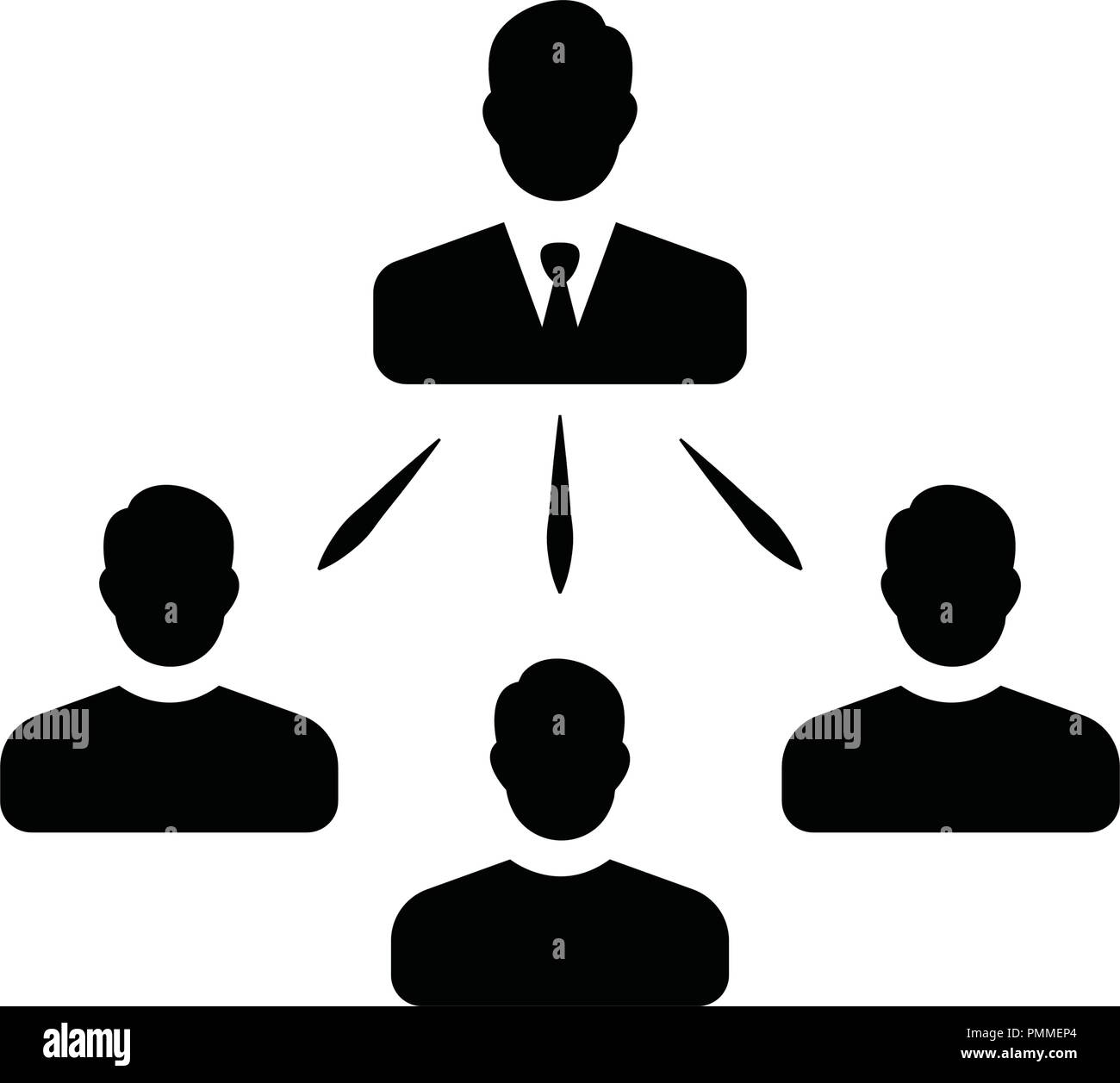 Team leader talking to the people Stock Vector Images - Alamy