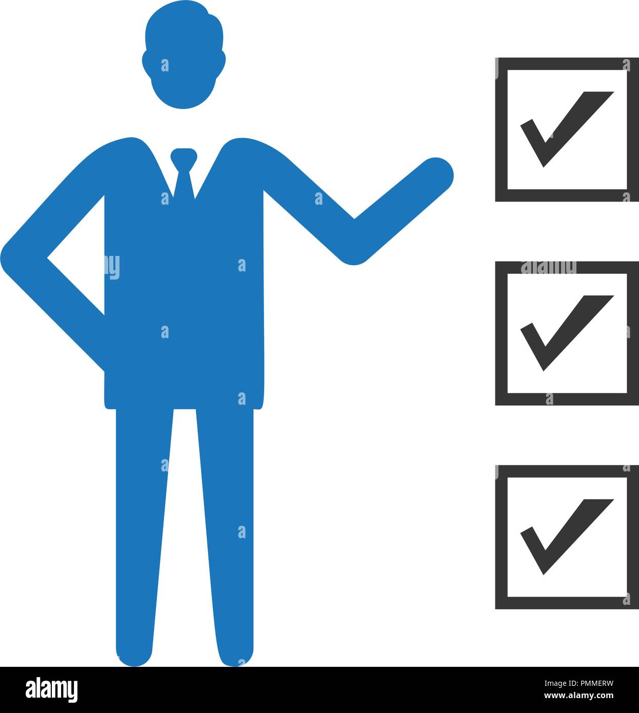 Correct Plan Icon Blue Stock Vector Image & Art - Alamy