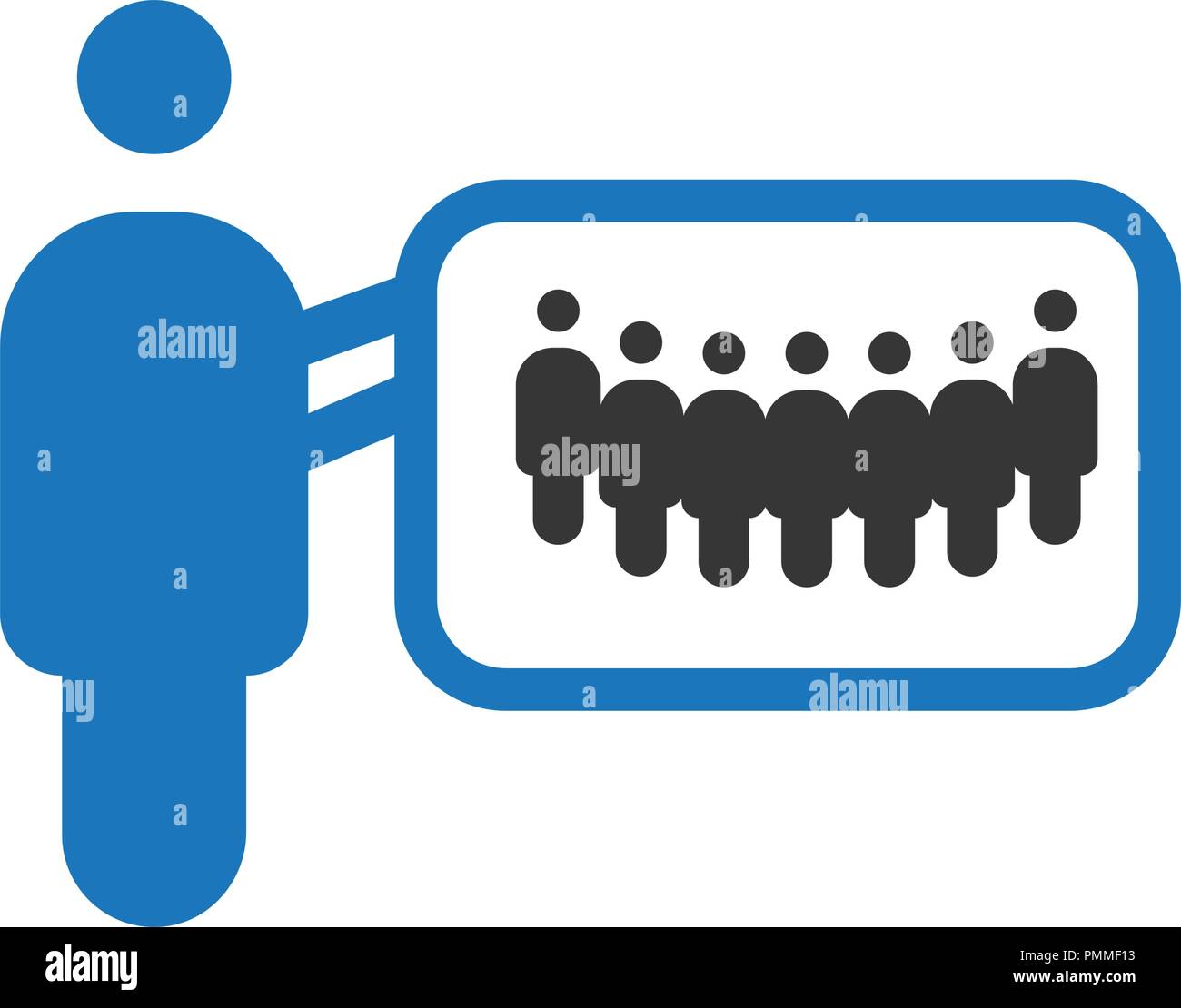 Presentation About Group Working Blue Stock Vector Image & Art - Alamy