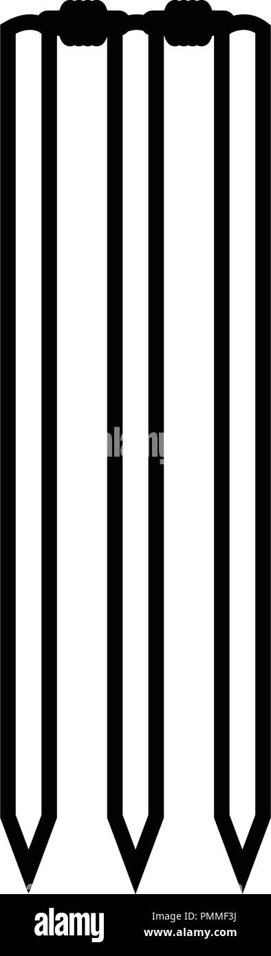 Cricket wicket icon - linear style vector Stock Vector Image & Art - Alamy