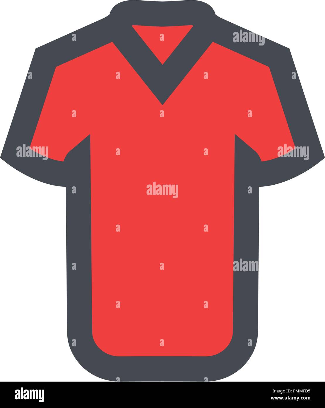 Red t-shirt linear colorful icon vector Stock Vector Image & Art - Alamy