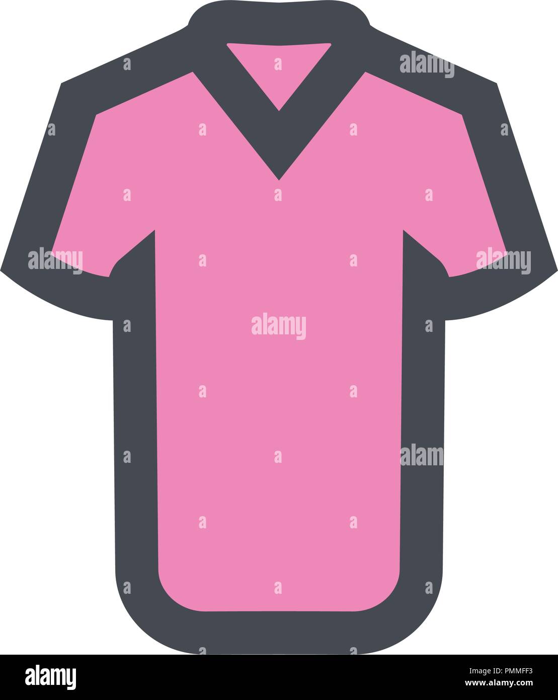 Light pink t-shirt linear colorful icon vector Stock Vector Image & Art ...