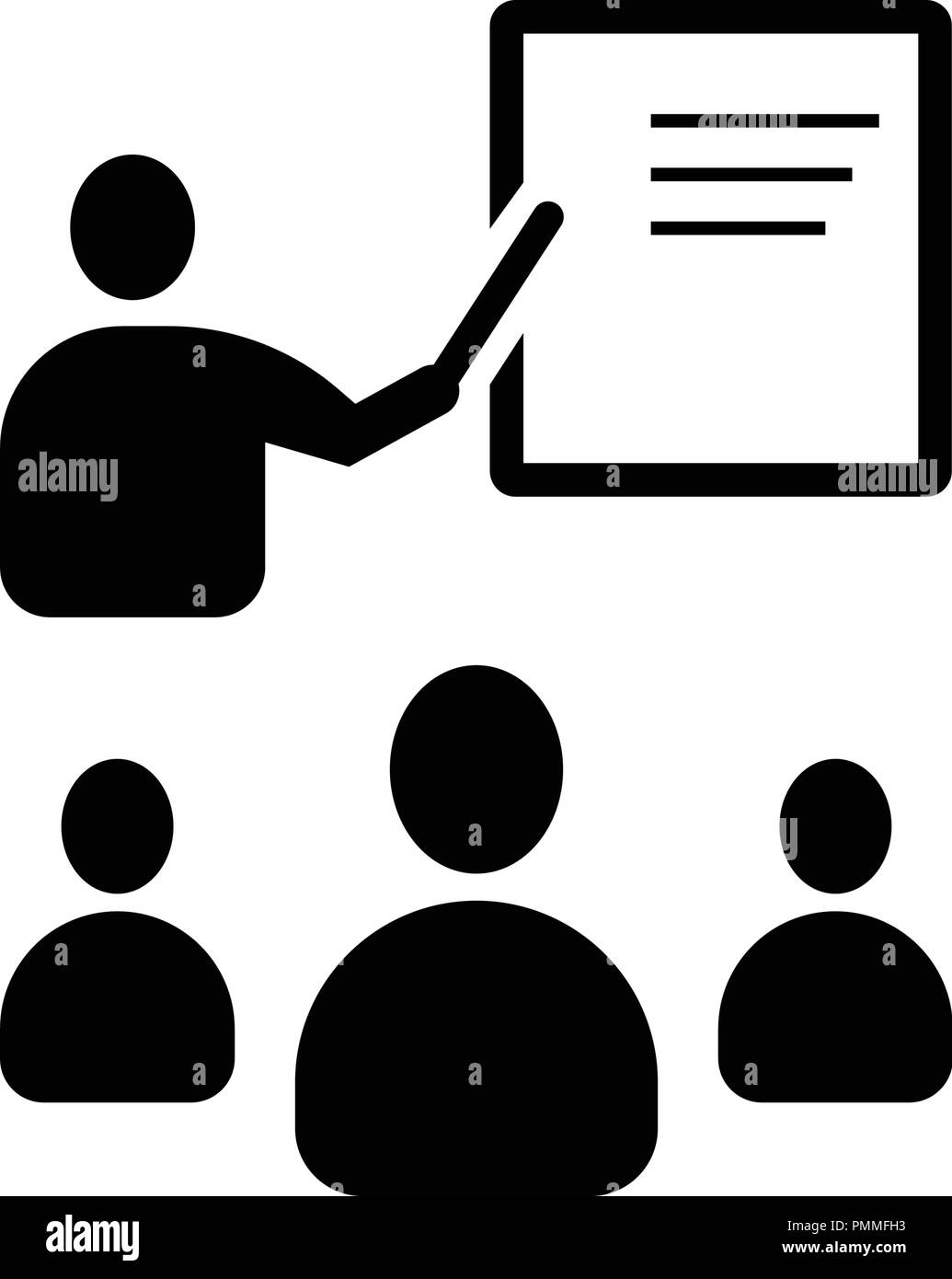 Classroom icon vector - The training icon - Teacher and learner ... Classroom icon vector - The training icon - Teacher and learner ...