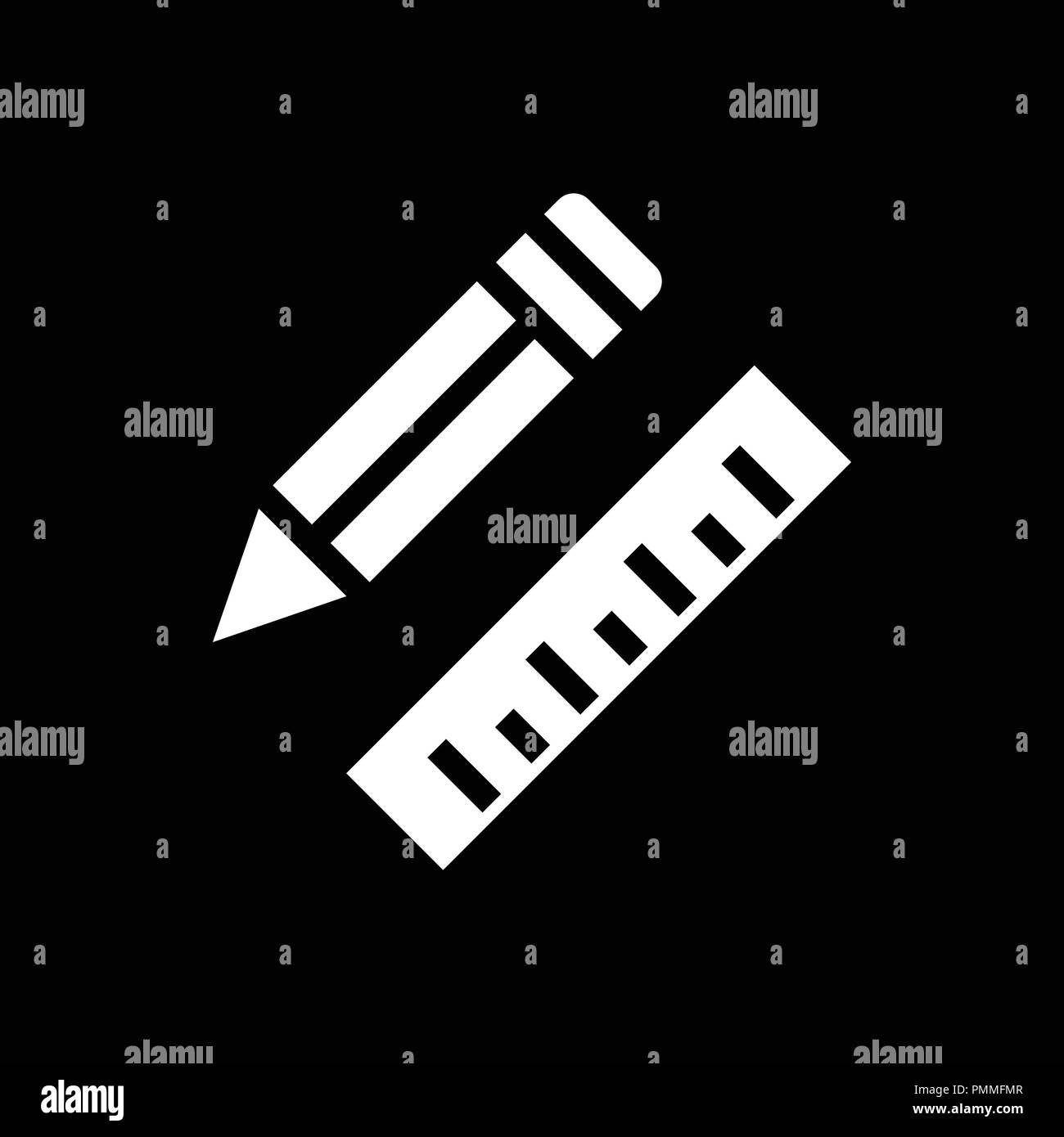 White ruler Stock Vector Images - Alamy