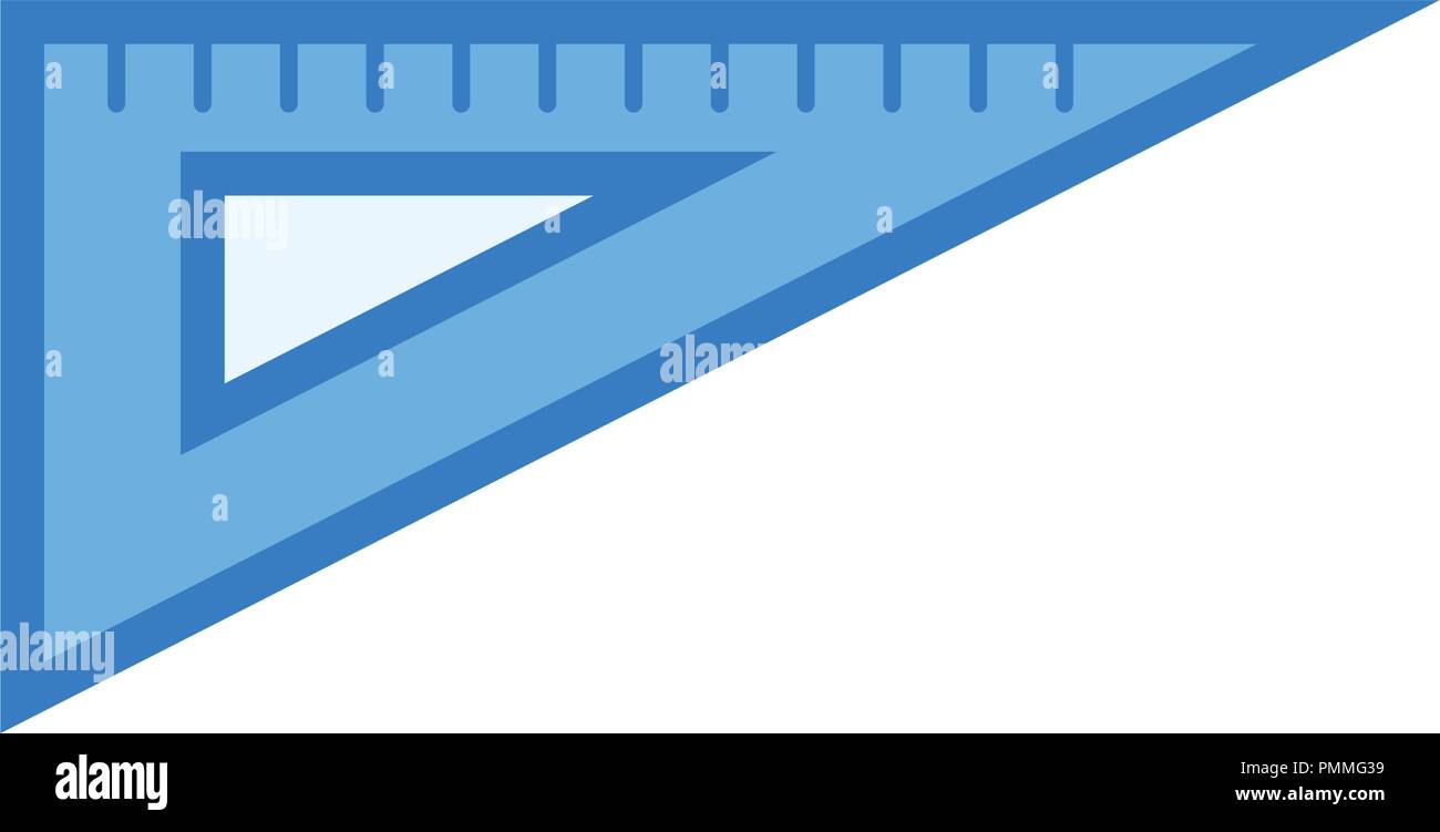 Triangular rule line art blue icon vector Stock Vector Image & Art - Alamy