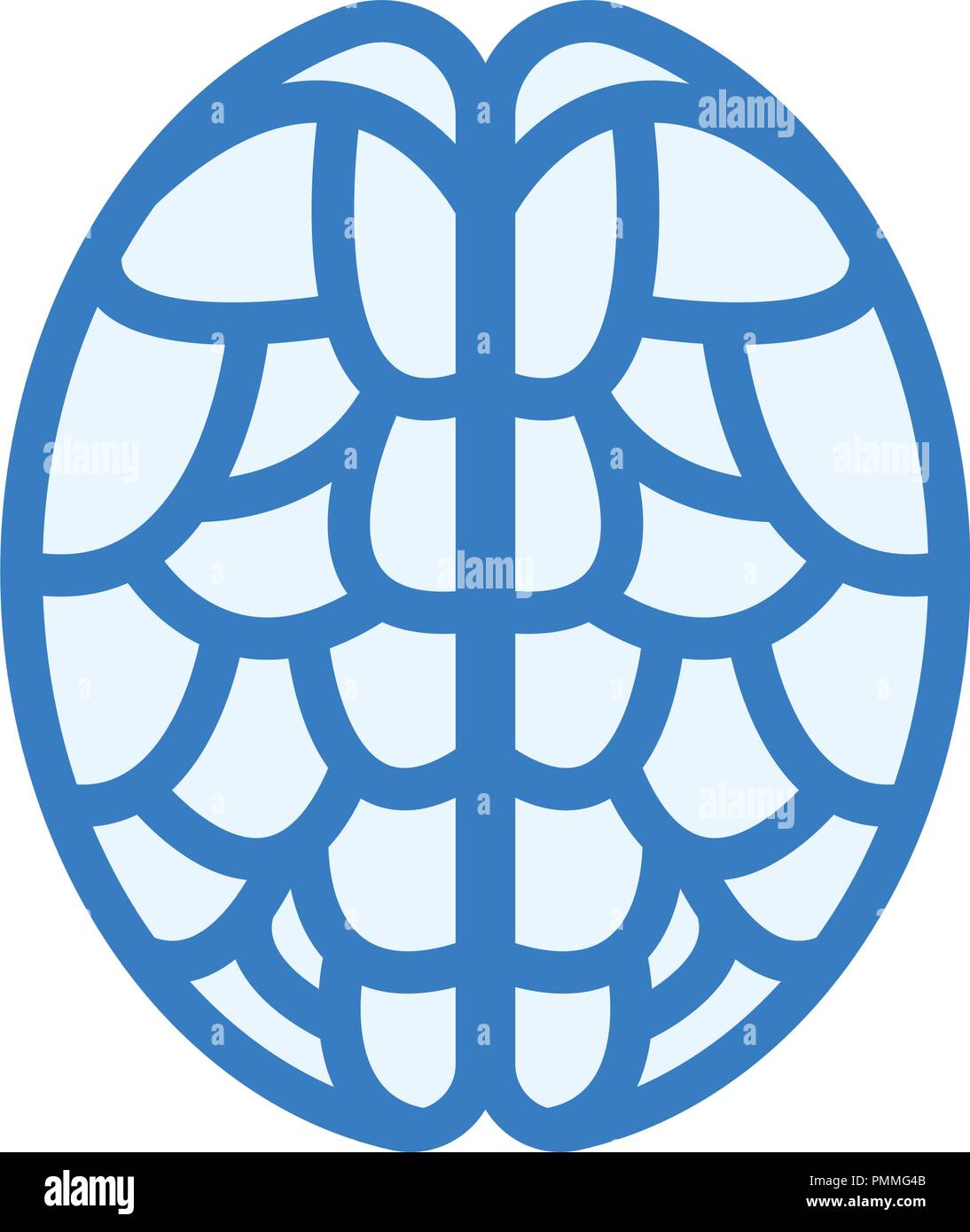 Brain blue icon vector on white background Stock Vector Image & Art - Alamy