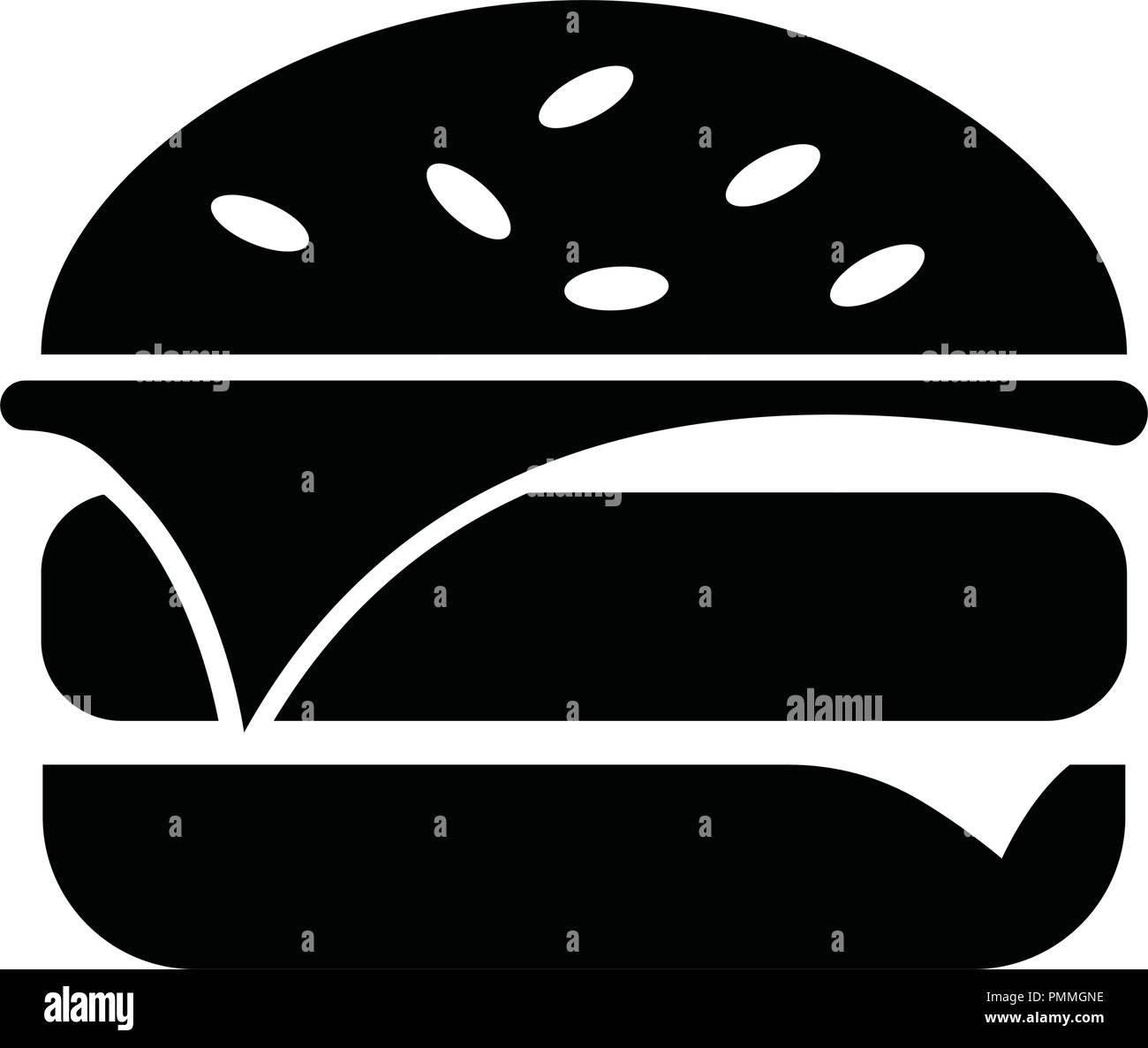 Burger icon vector Stock Vector Image & Art - Alamy