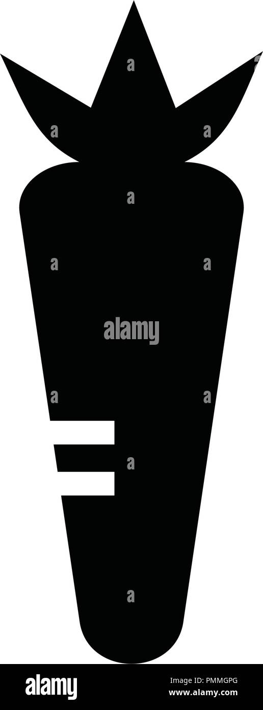 Carrot Icon Black Stock Vector Image & Art - Alamy