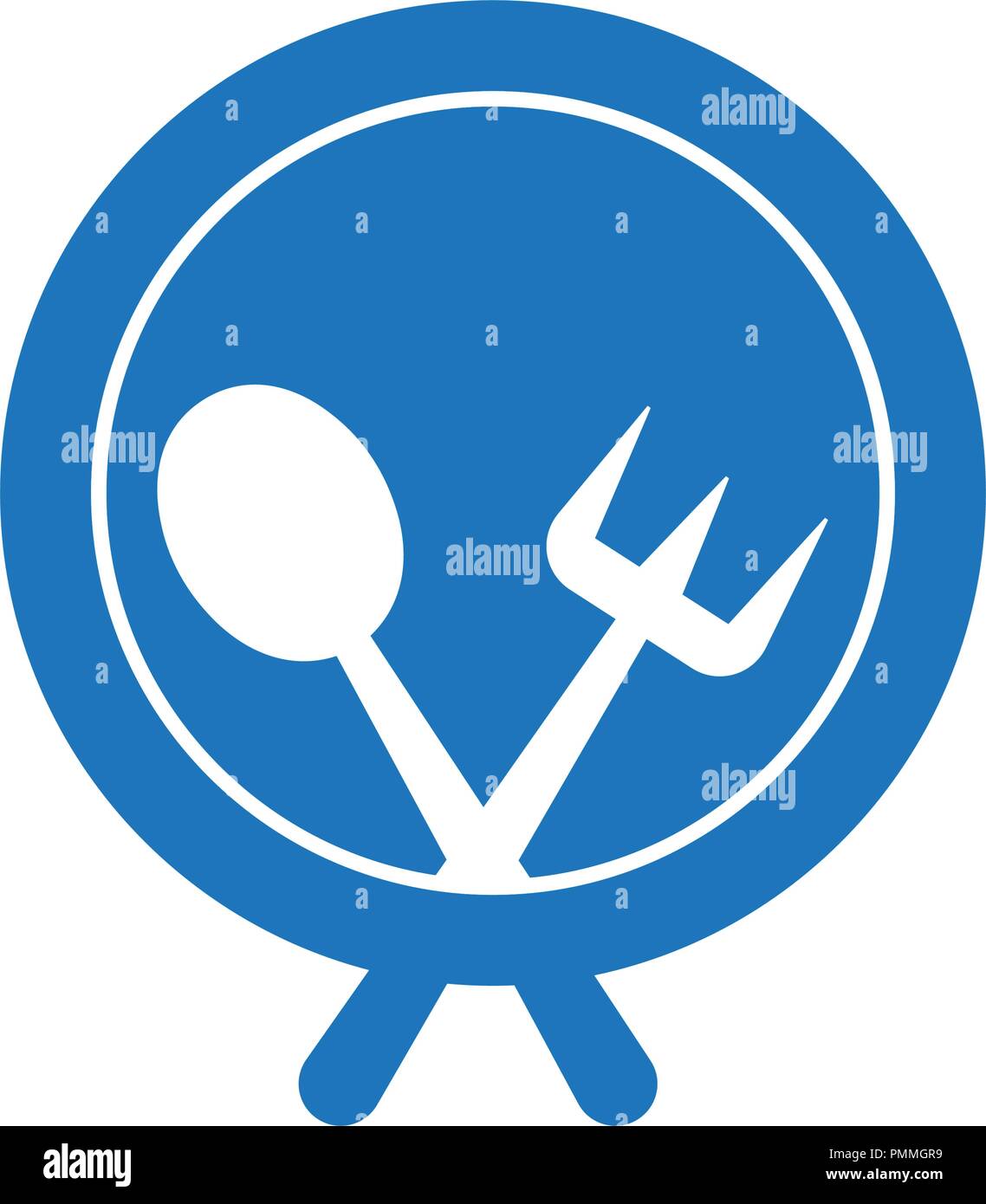 Food Dish Icon Blue Stock Vector Image & Art - Alamy