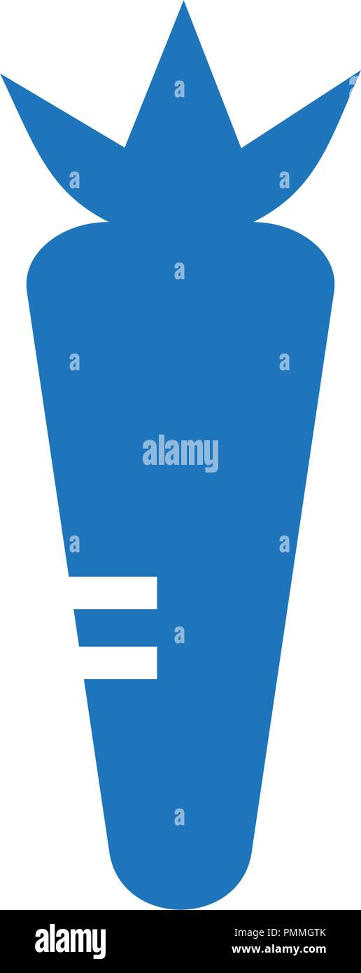 Carrot Icon Blue Stock Vector Image & Art - Alamy