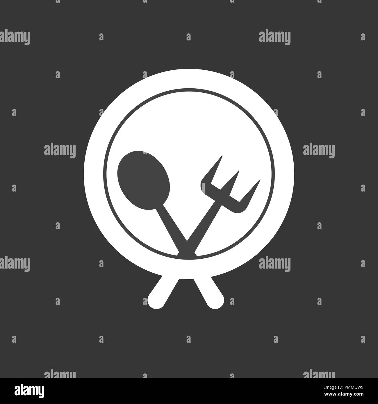 Food Dish Icon White Stock Vector Image & Art - Alamy