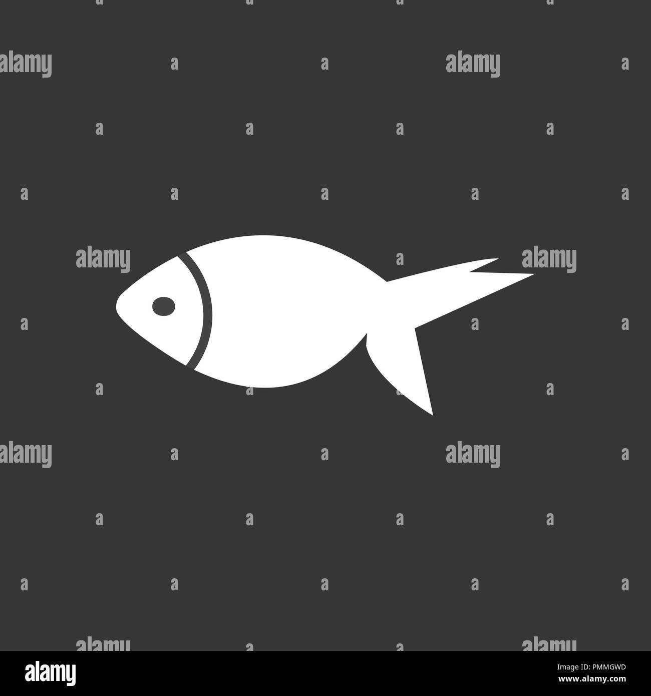 Fish icon vector Stock Vector Image & Art - Alamy