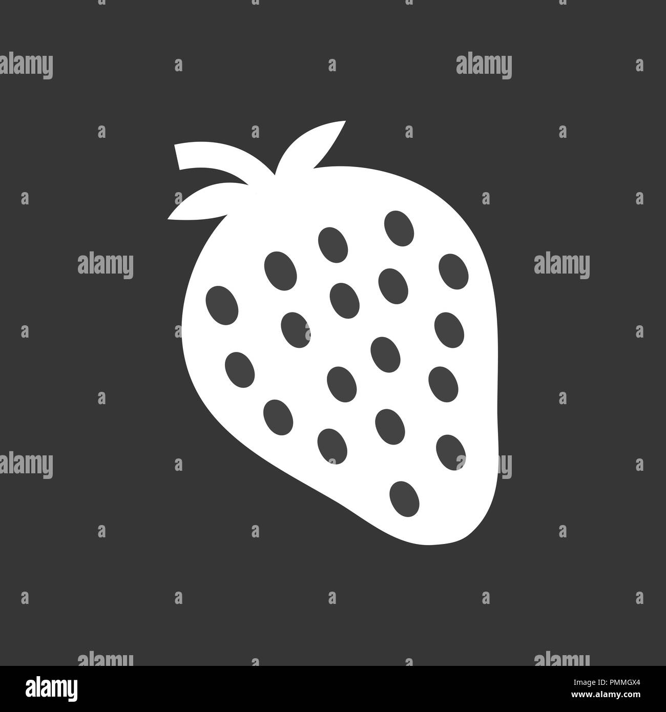 Juicy tasty strawberry on Black and White Stock Photos & Images - Alamy