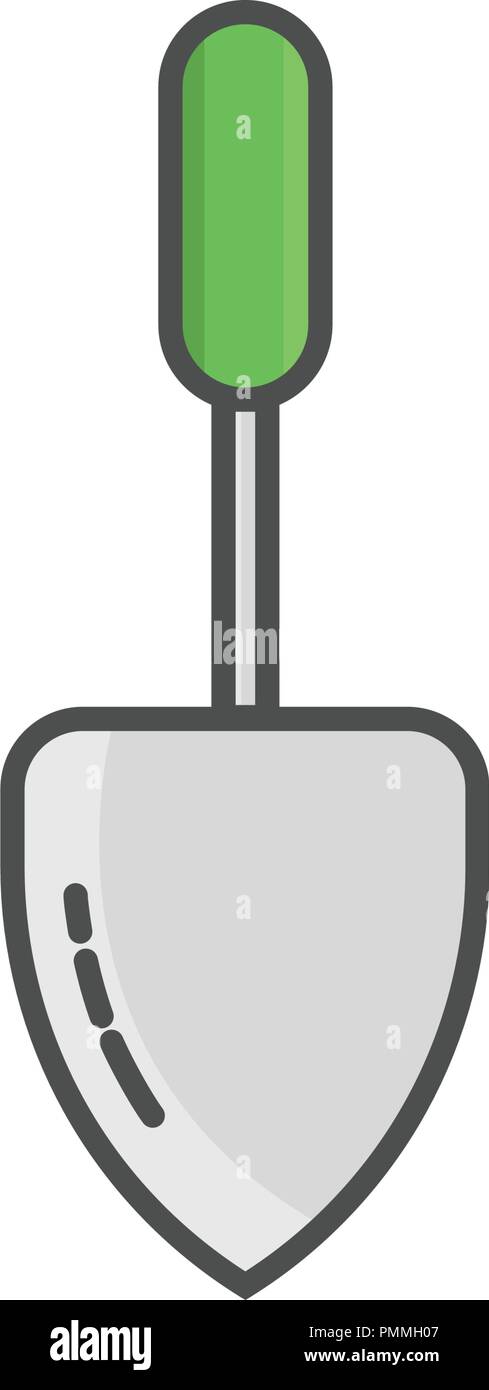 Garden trowel icon in flat style - Linear colorful icon vector Stock ...