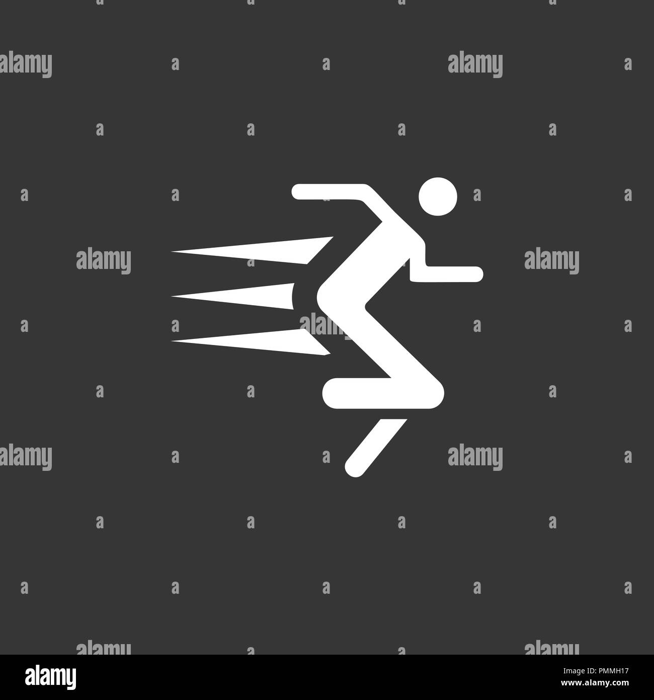 Man Running Icon White Stock Vector Image & Art - Alamy