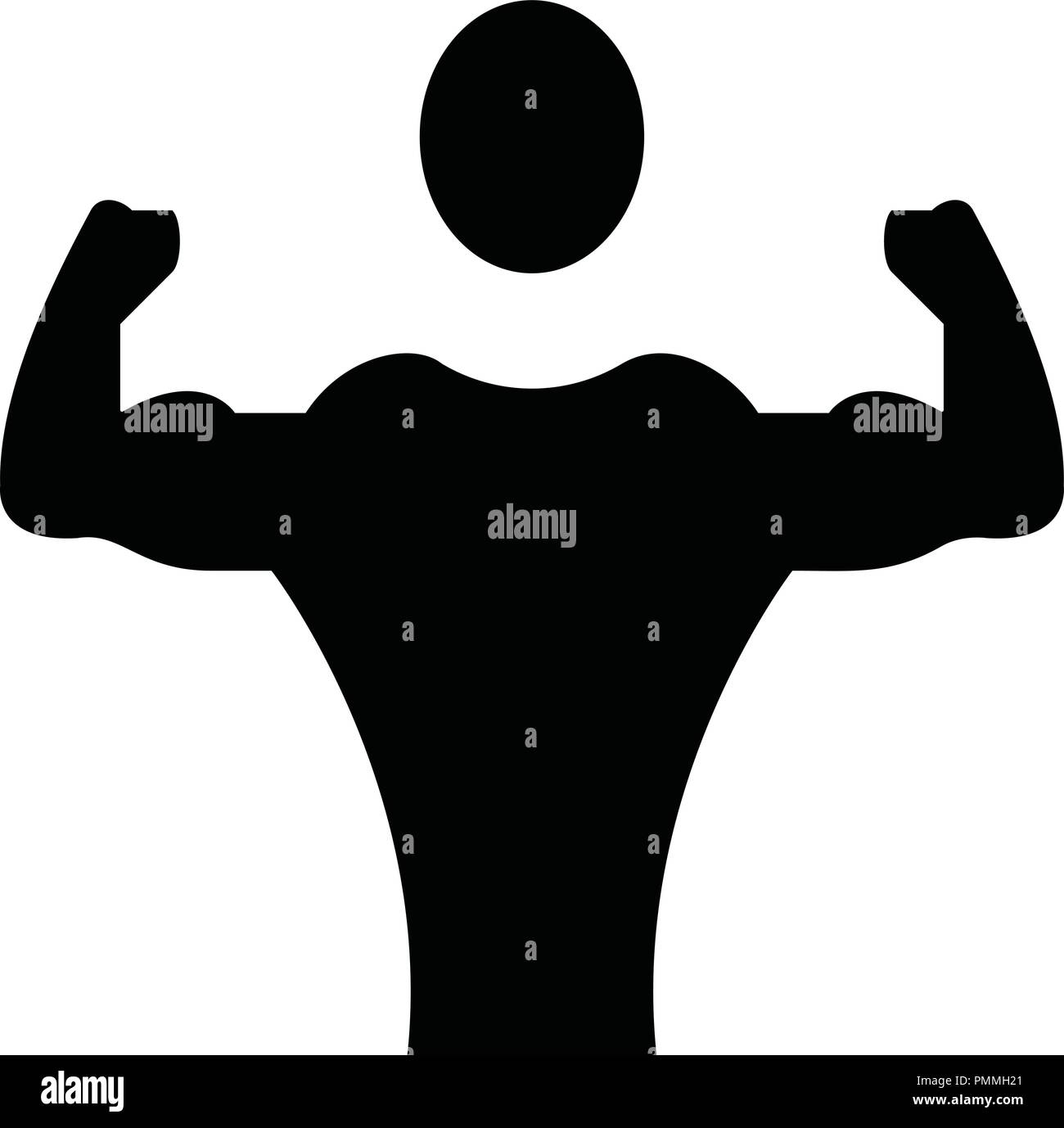 Men Bodybuilder Icon Black Stock Vector Image & Art - Alamy