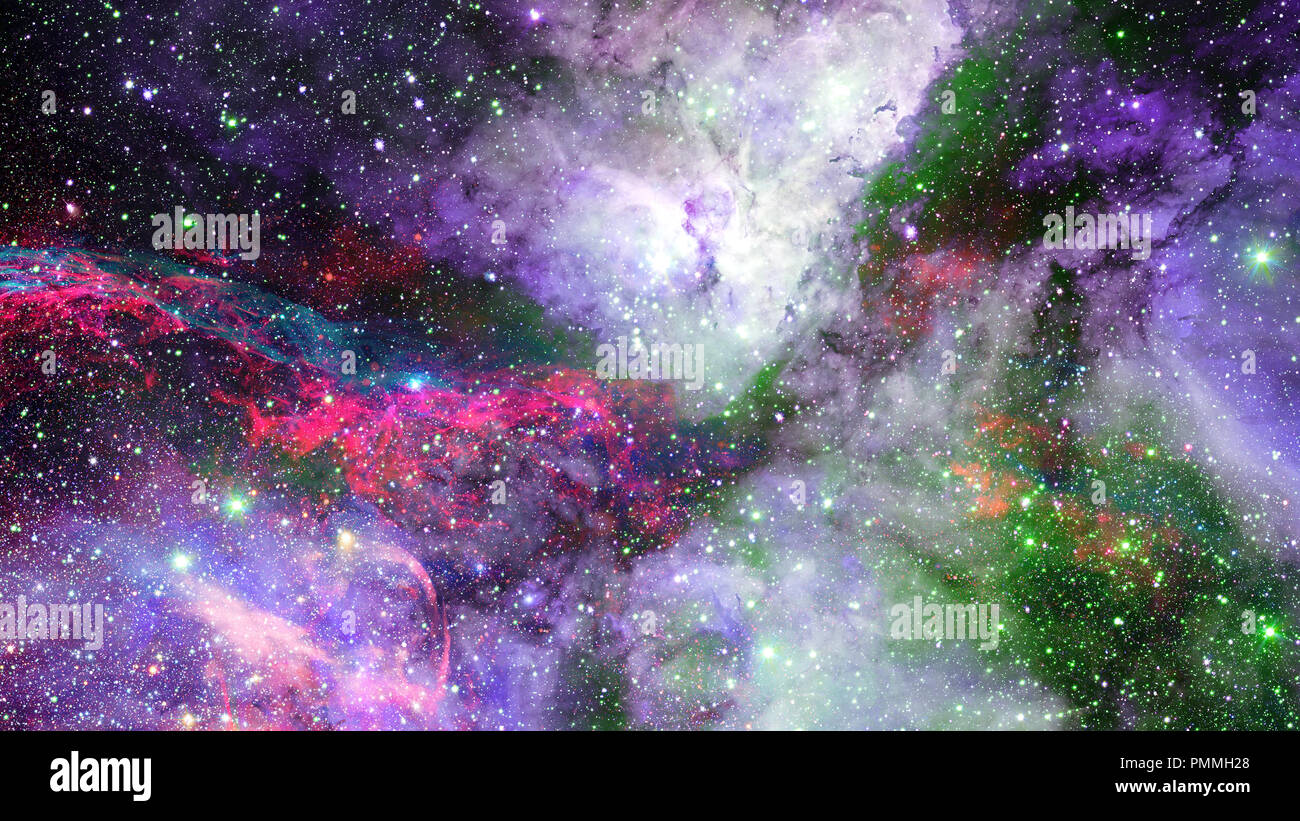 Abstract scientific background - galaxy and nebula in space. Elements ...