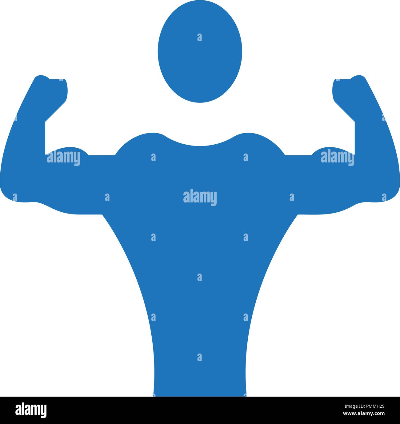 Men Bodybuilder Icon Blue Stock Vector Image & Art - Alamy
