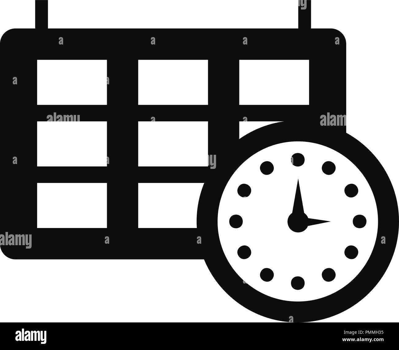 Time Schedule Black Stock Vector Image & Art - Alamy
