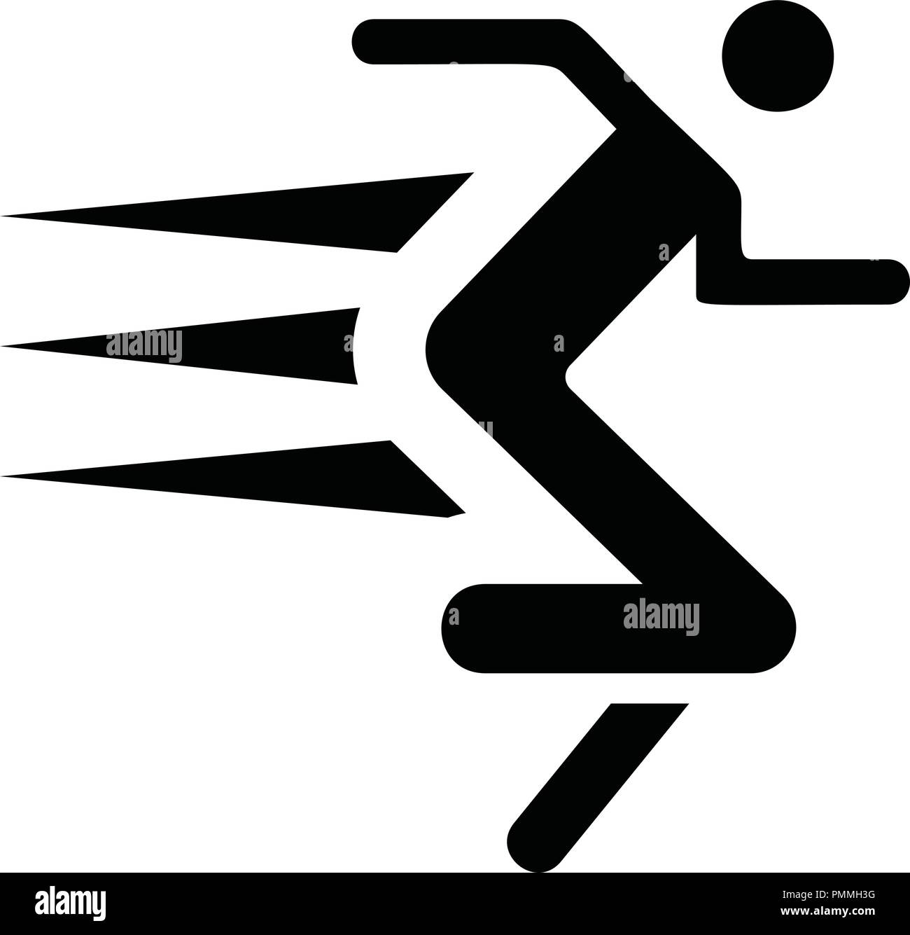 Man Running Icon Black Stock Vector Image & Art - Alamy