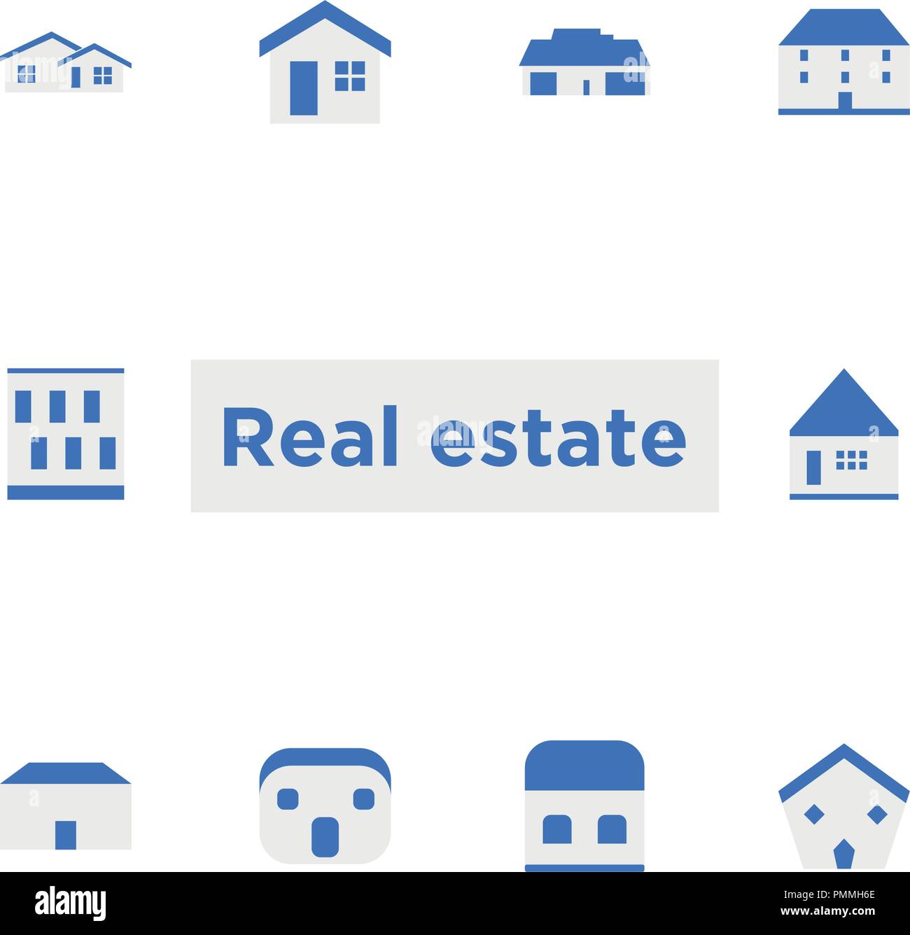 Real Estate Flat Vector Icons Set Stock Vector Image & Art - Alamy