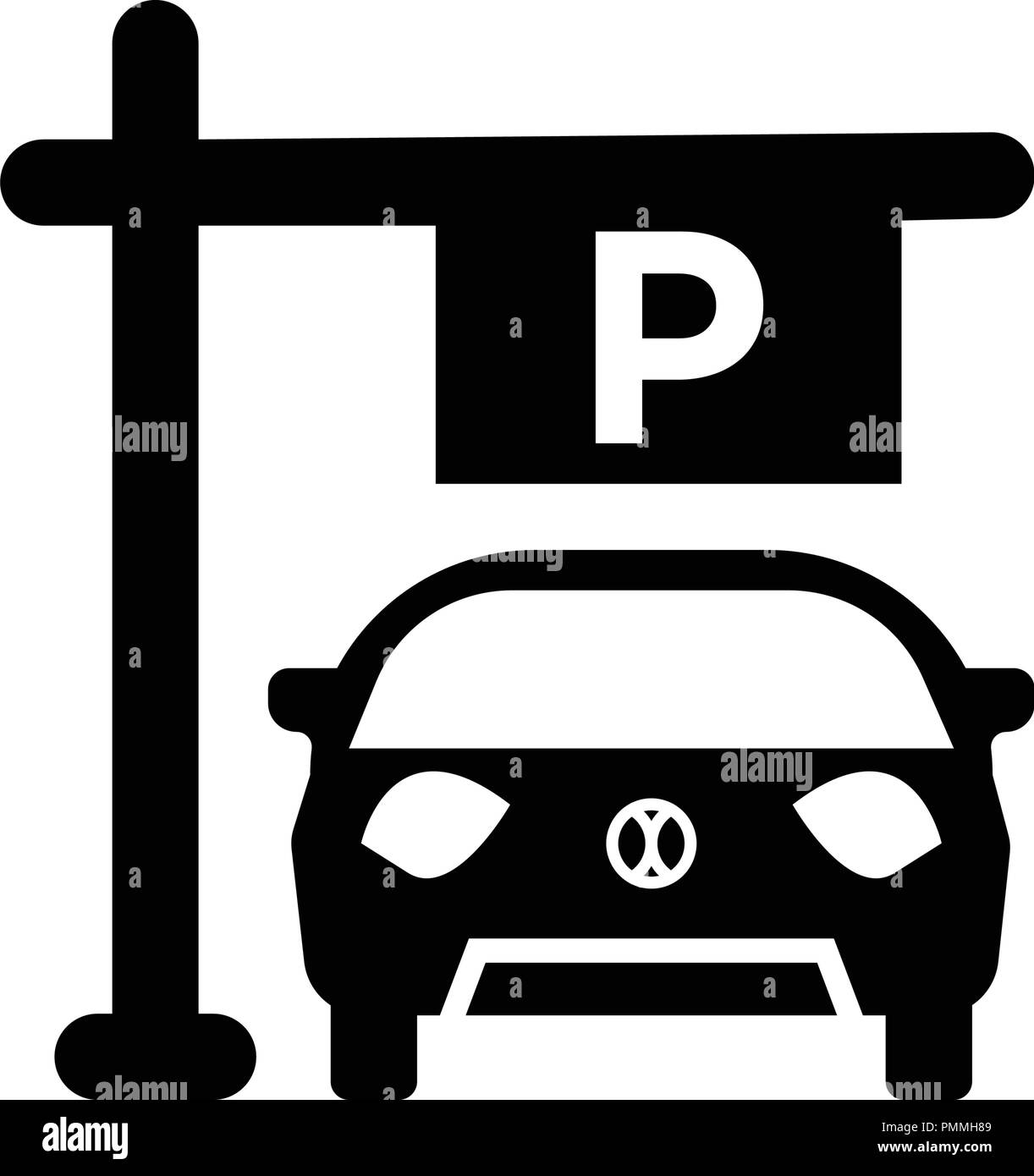Car parking vector icon black Stock Vector Image & Art - Alamy
