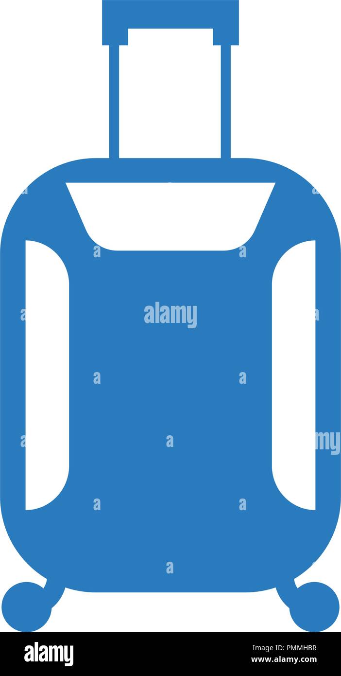Travel bag icon - luggage bag vector blue Stock Vector Image & Art - Alamy