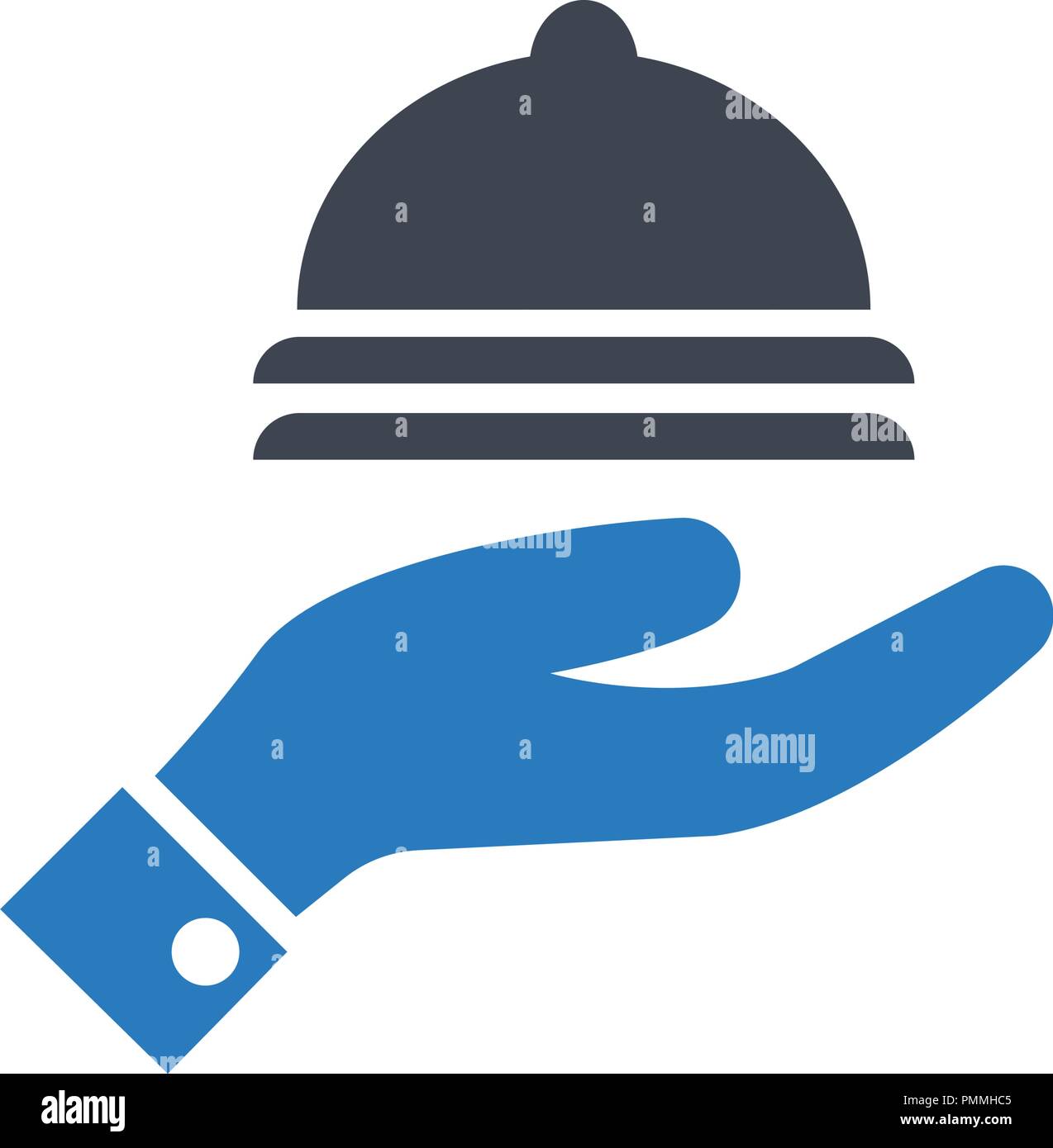 Serve food - icon vector blue Stock Vector Image & Art - Alamy