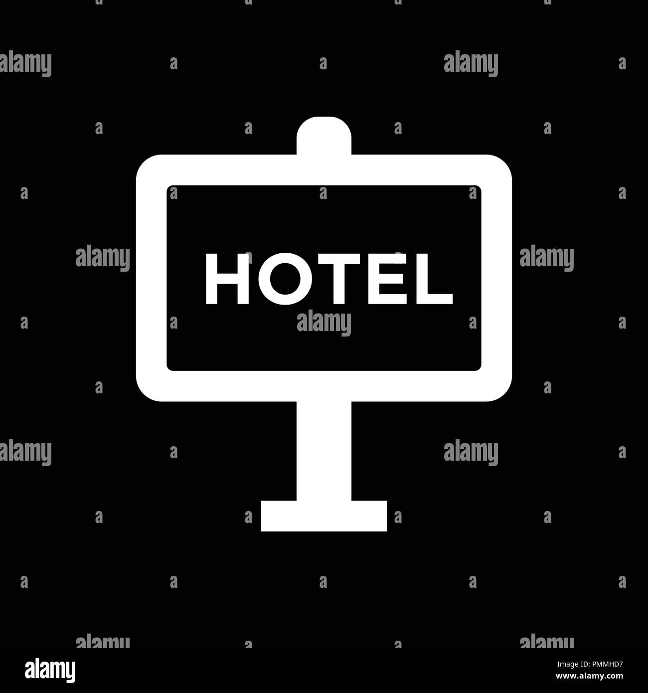 Hotel sign and symbol icon white Stock Vector Image & Art - Alamy