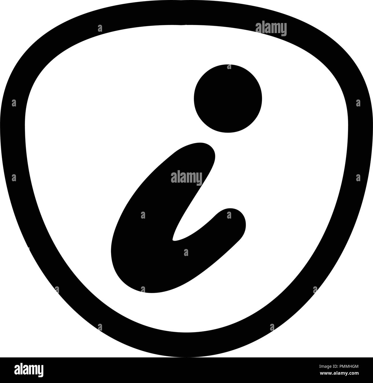 Information icon line art template vector Stock Vector Image & Art - Alamy