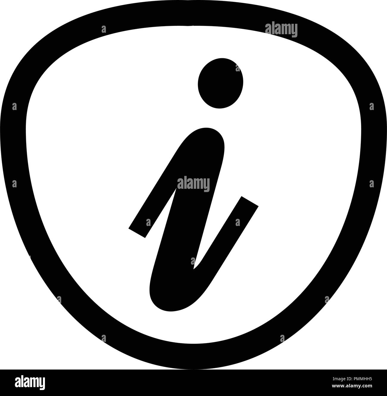 Information line art icon vector illustration in flat style isolated ...