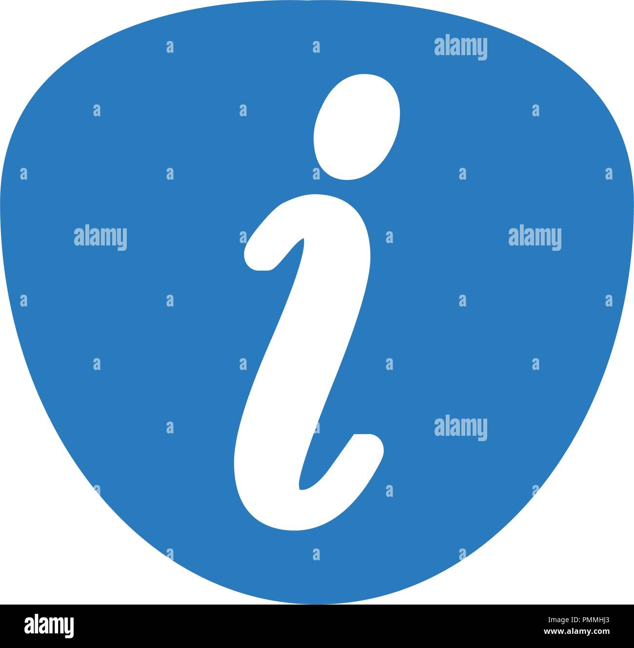 Information Icon vector illustration in flat style isolated blue on the ...