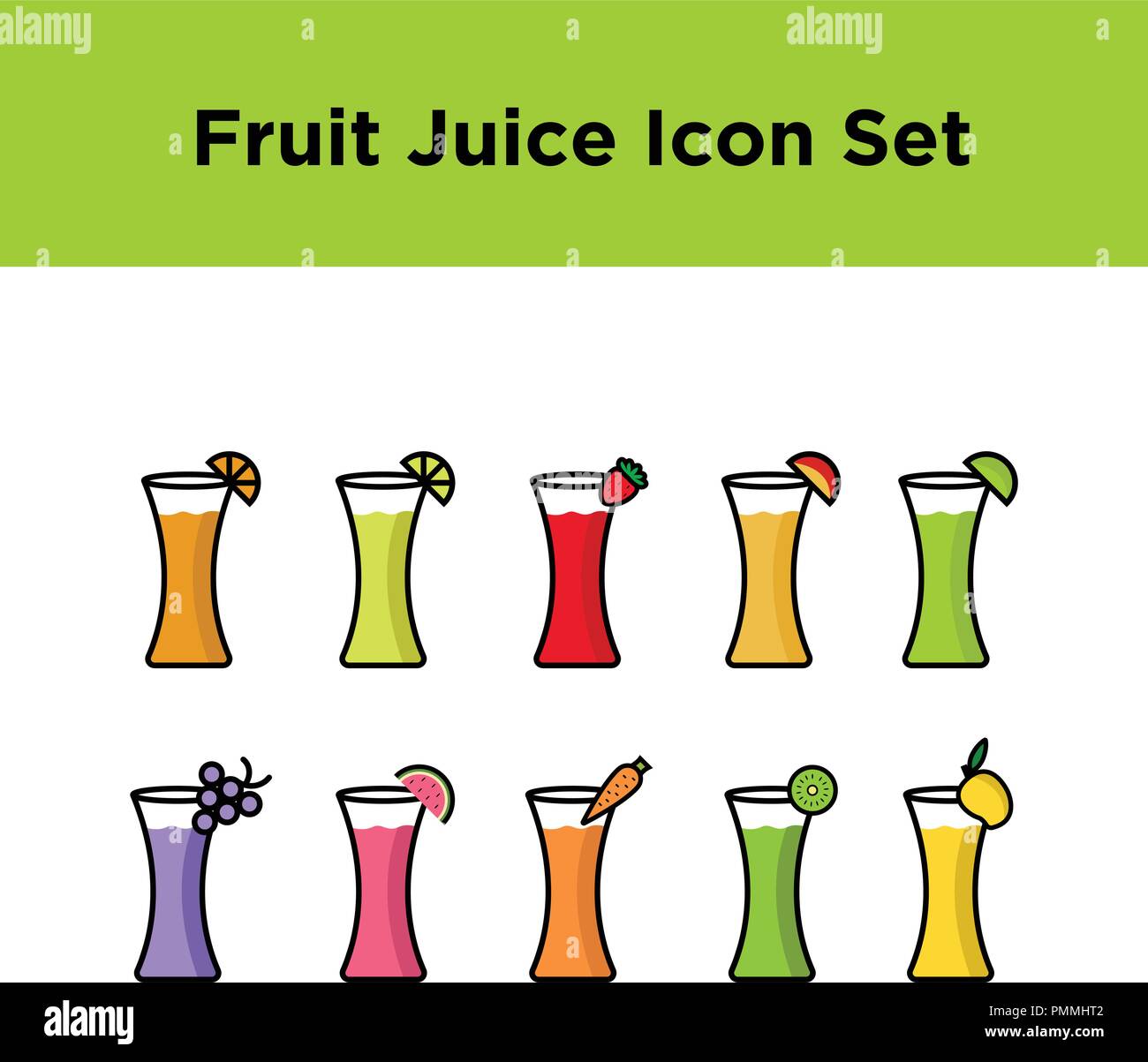 Fresh kiwi glass juice Stock Vector Images - Alamy