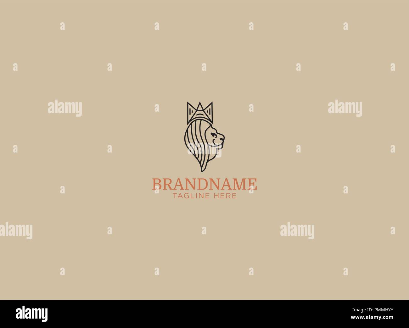 Minimalist lion logo black Stock Vector Image & Art - Alamy