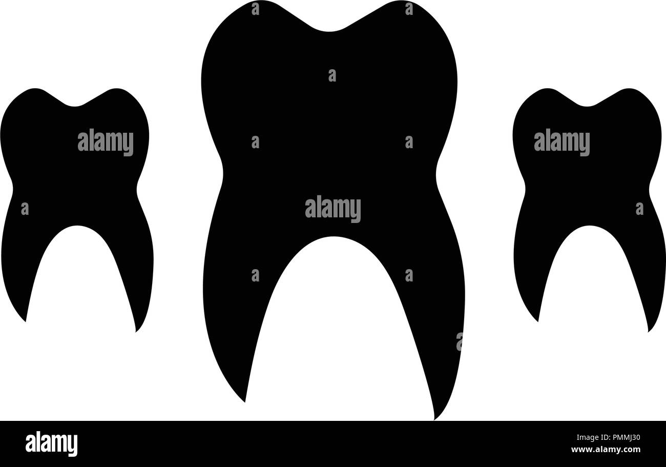 Tooth Icon Vector Black Stock Vector Image & Art - Alamy