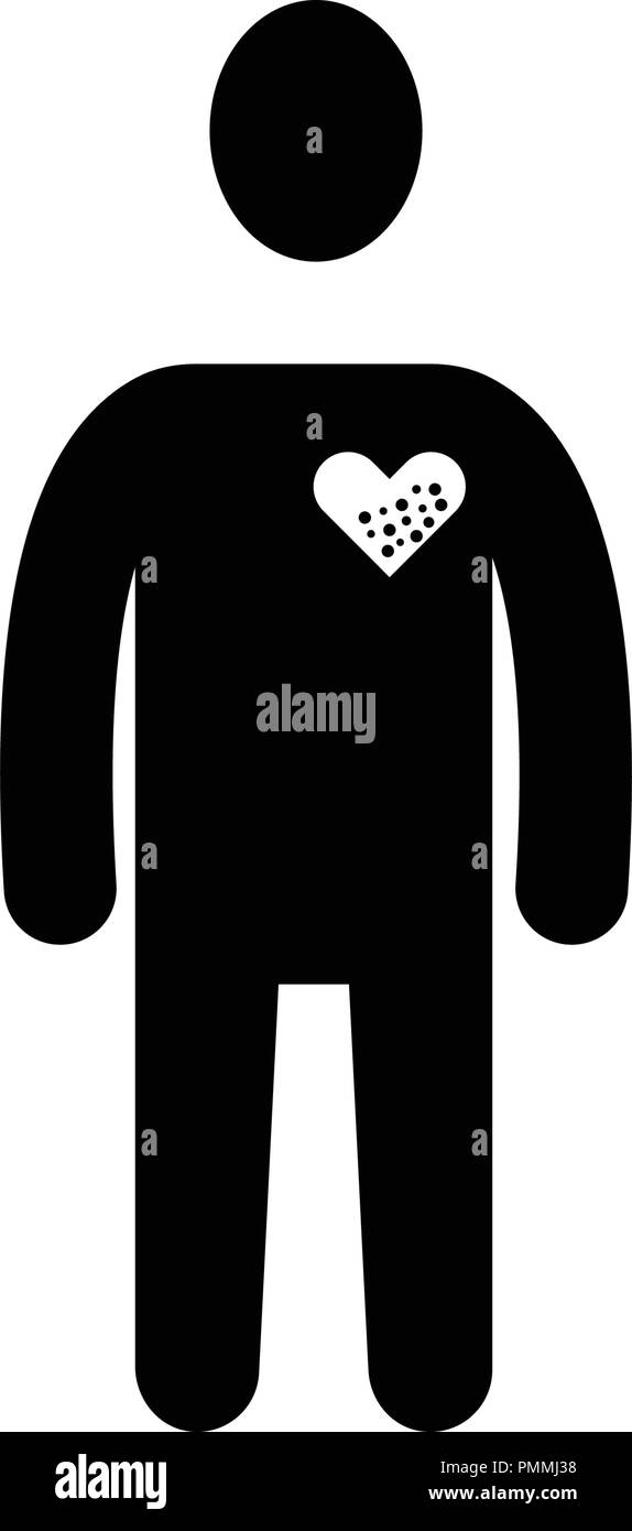 Men Heart Disease Icon Black Stock Vector Image & Art - Alamy