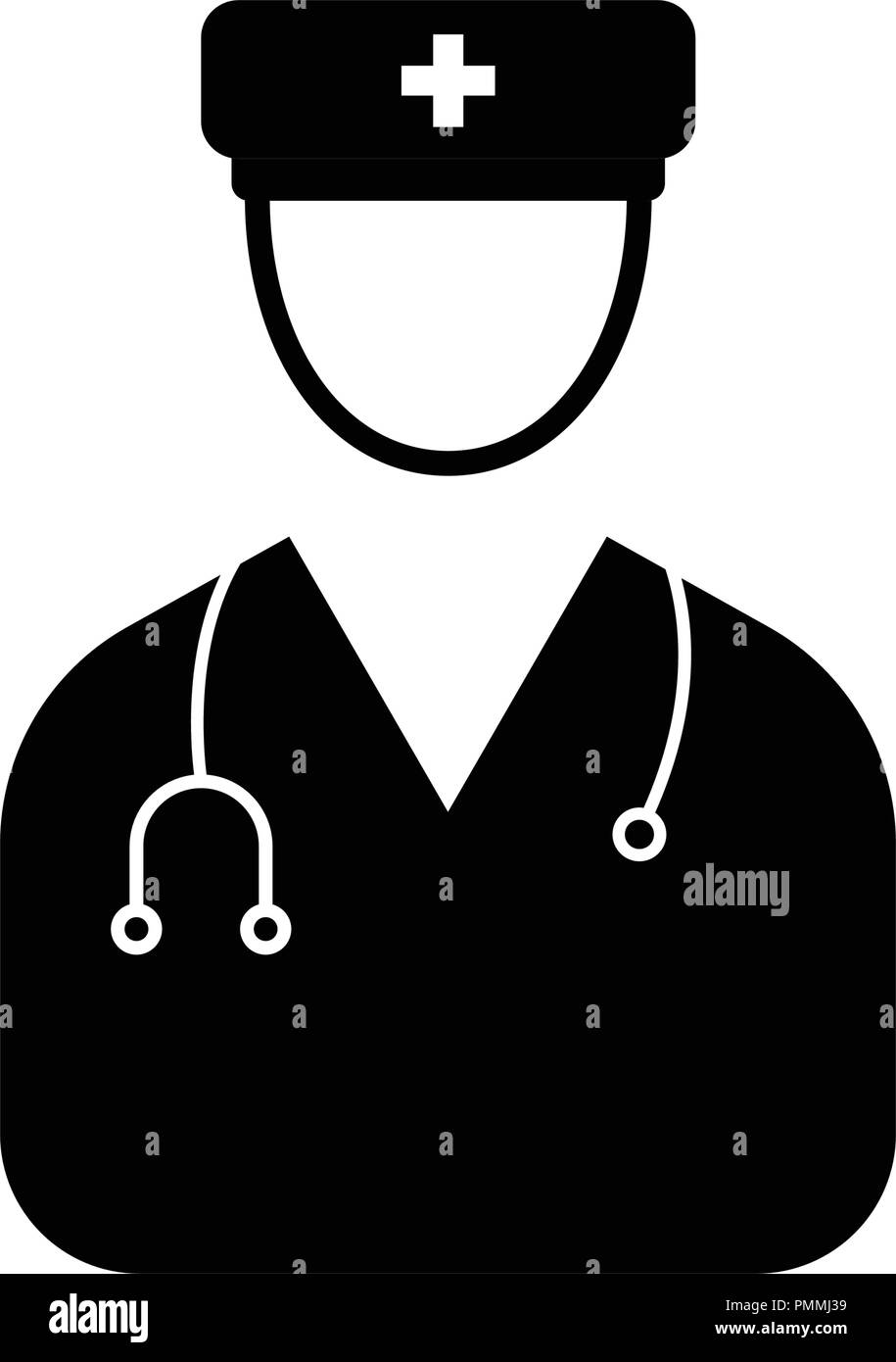 Doctor Assistant Icon Black Stock Vector Image & Art - Alamy
