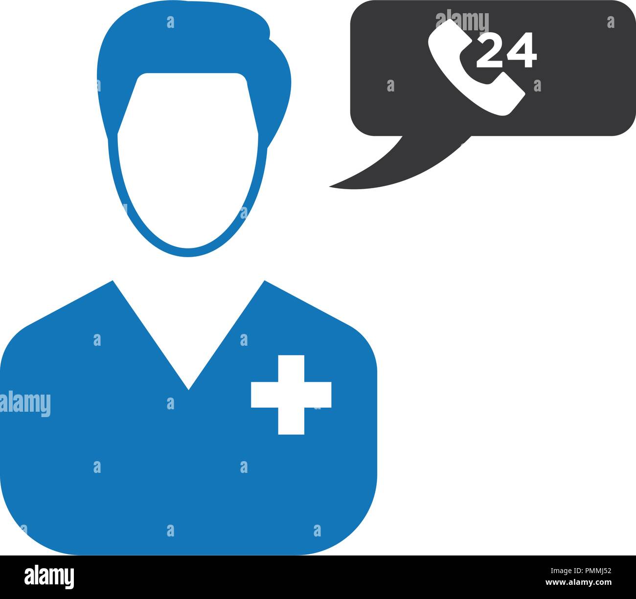 Medical Doctor Support Icon Blue Stock Vector Image & Art - Alamy