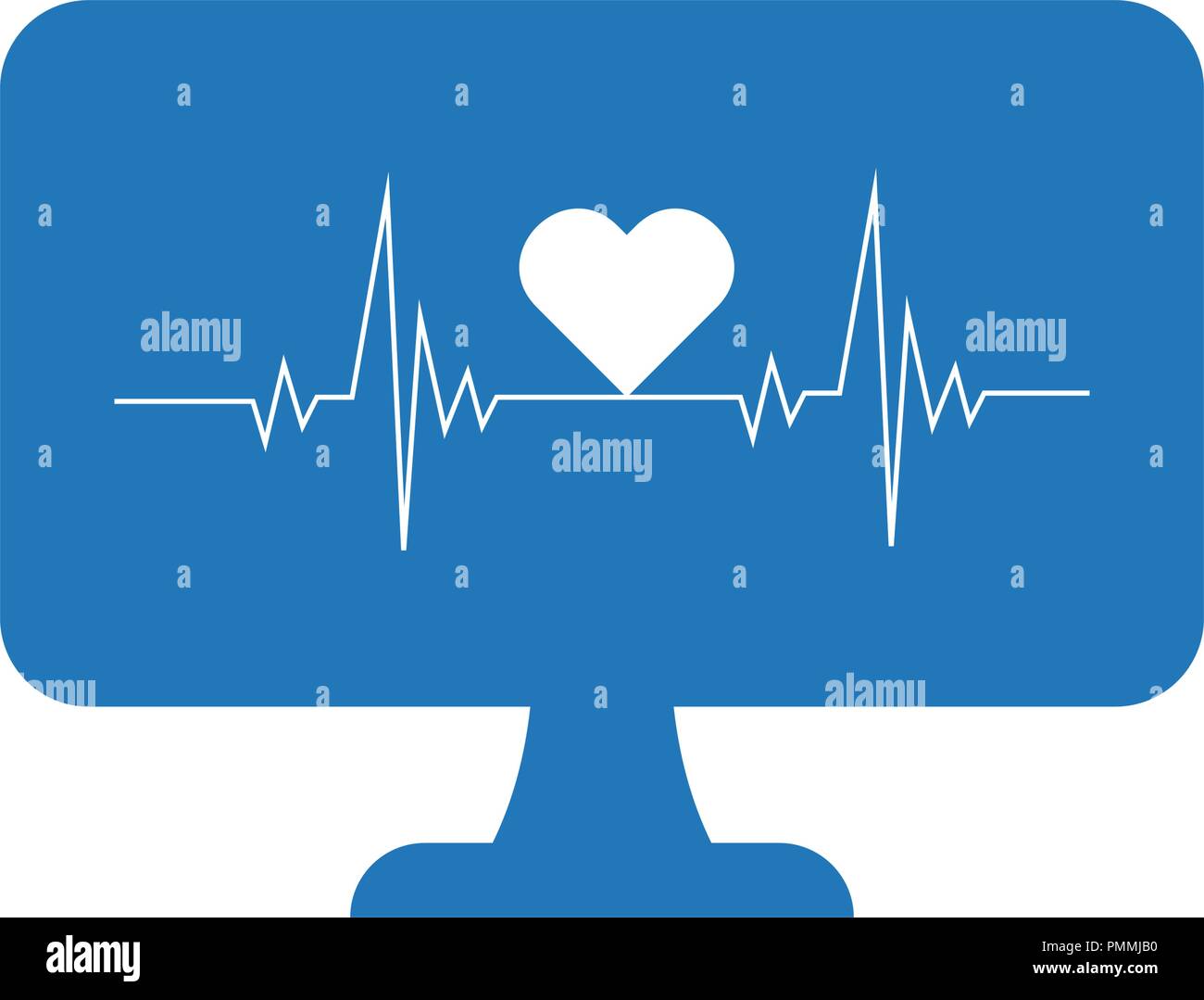 Medical Computer Blue Stock Vector Image & Art - Alamy