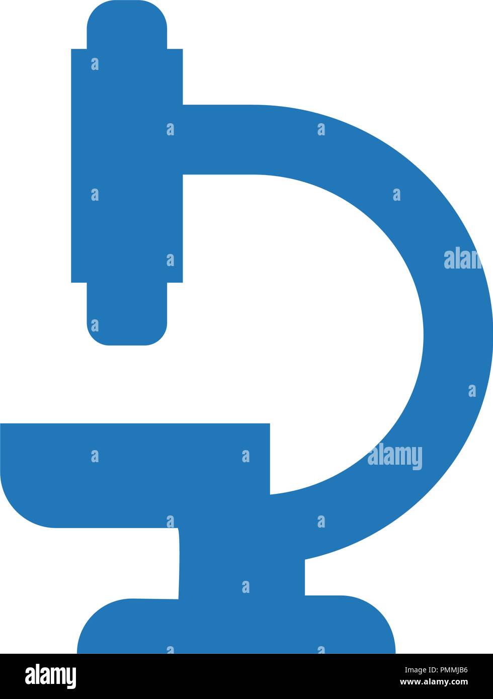 Microscope Icon Blue Stock Vector Image & Art - Alamy