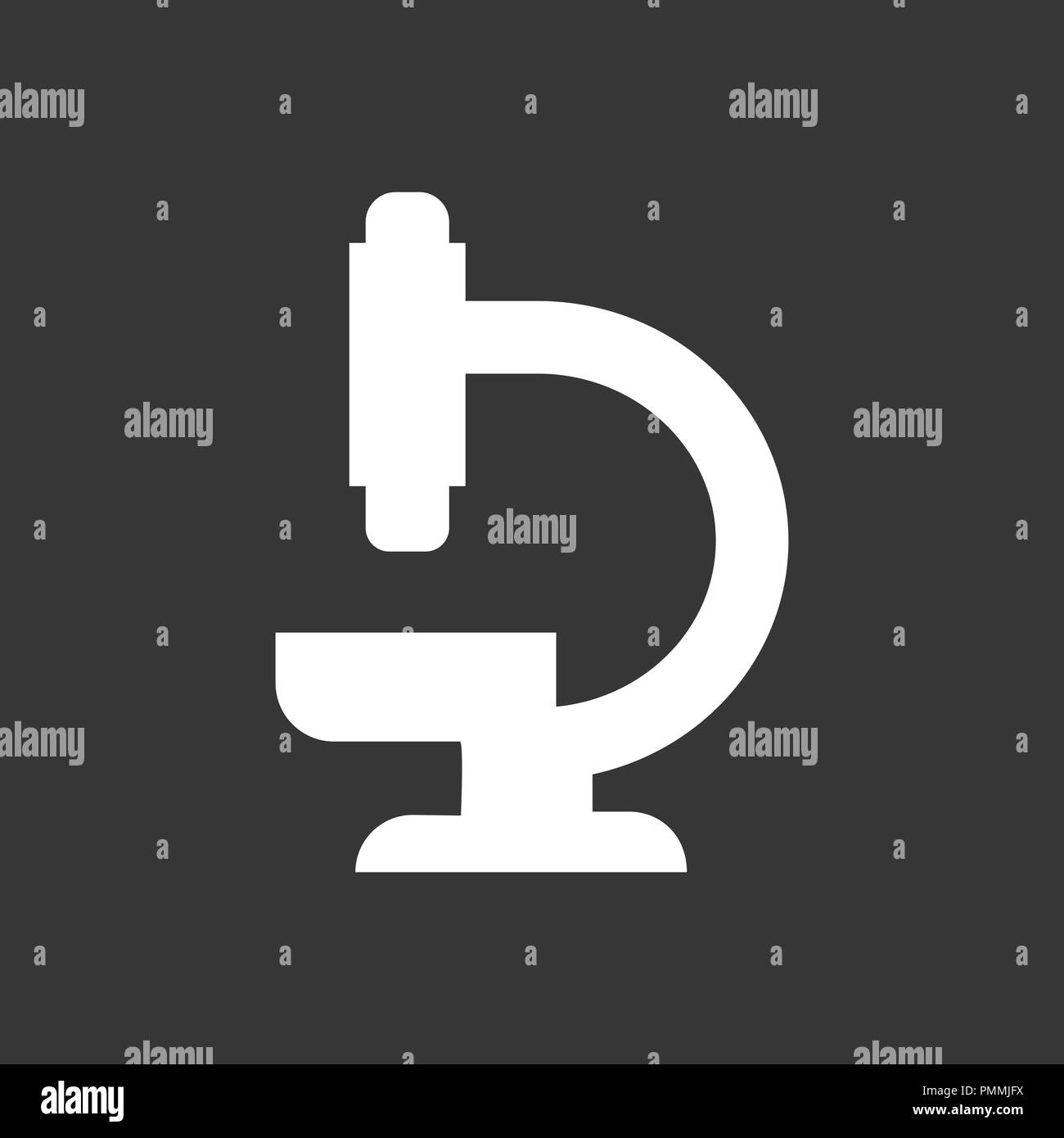 Microscope Icon White Stock Vector Image & Art - Alamy