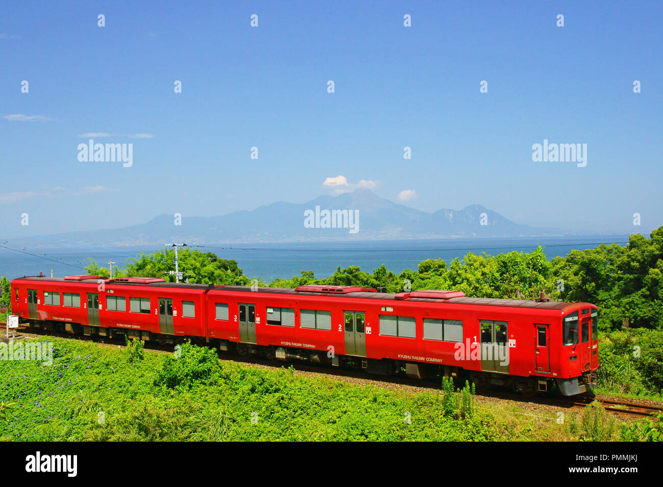 Mt. Unzen fugen and Misumi Line, Kumamo Prefecture, Japan Stock Photo ...