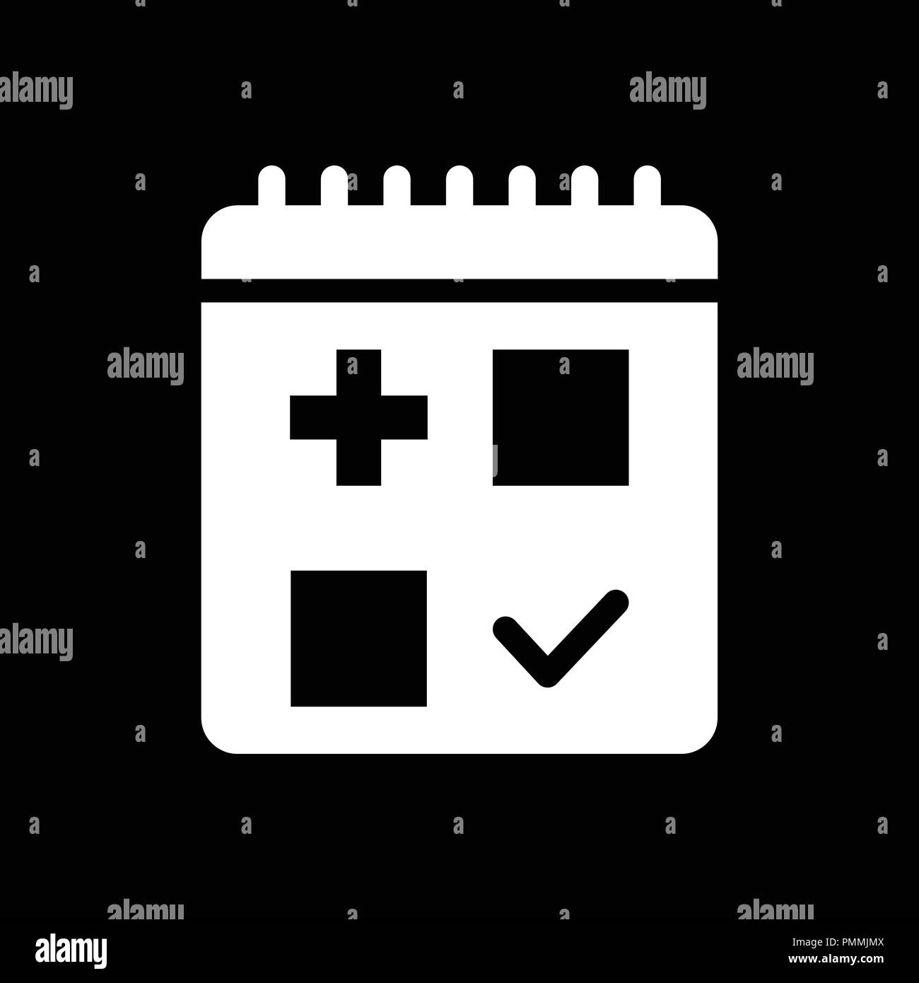 Appointment Request and Medical Services Icon White Stock Vector Image ...