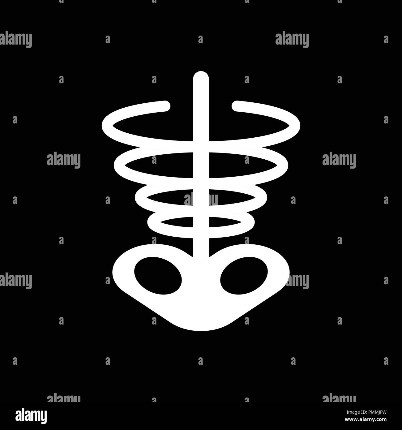 X Ray Icon White Stock Vector Image & Art - Alamy