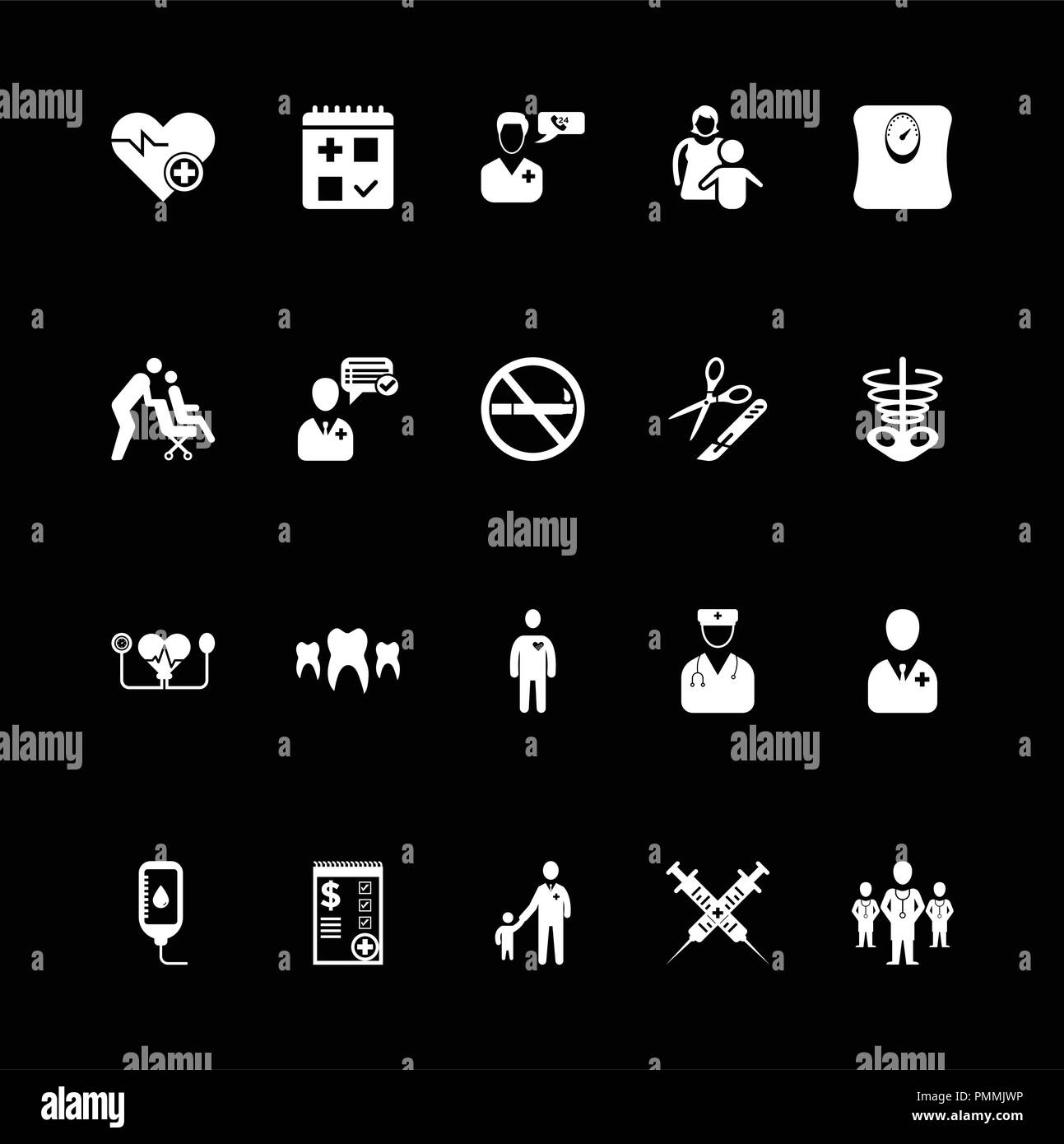 Medical Icon Set 2 White Stock Vector Image & Art - Alamy