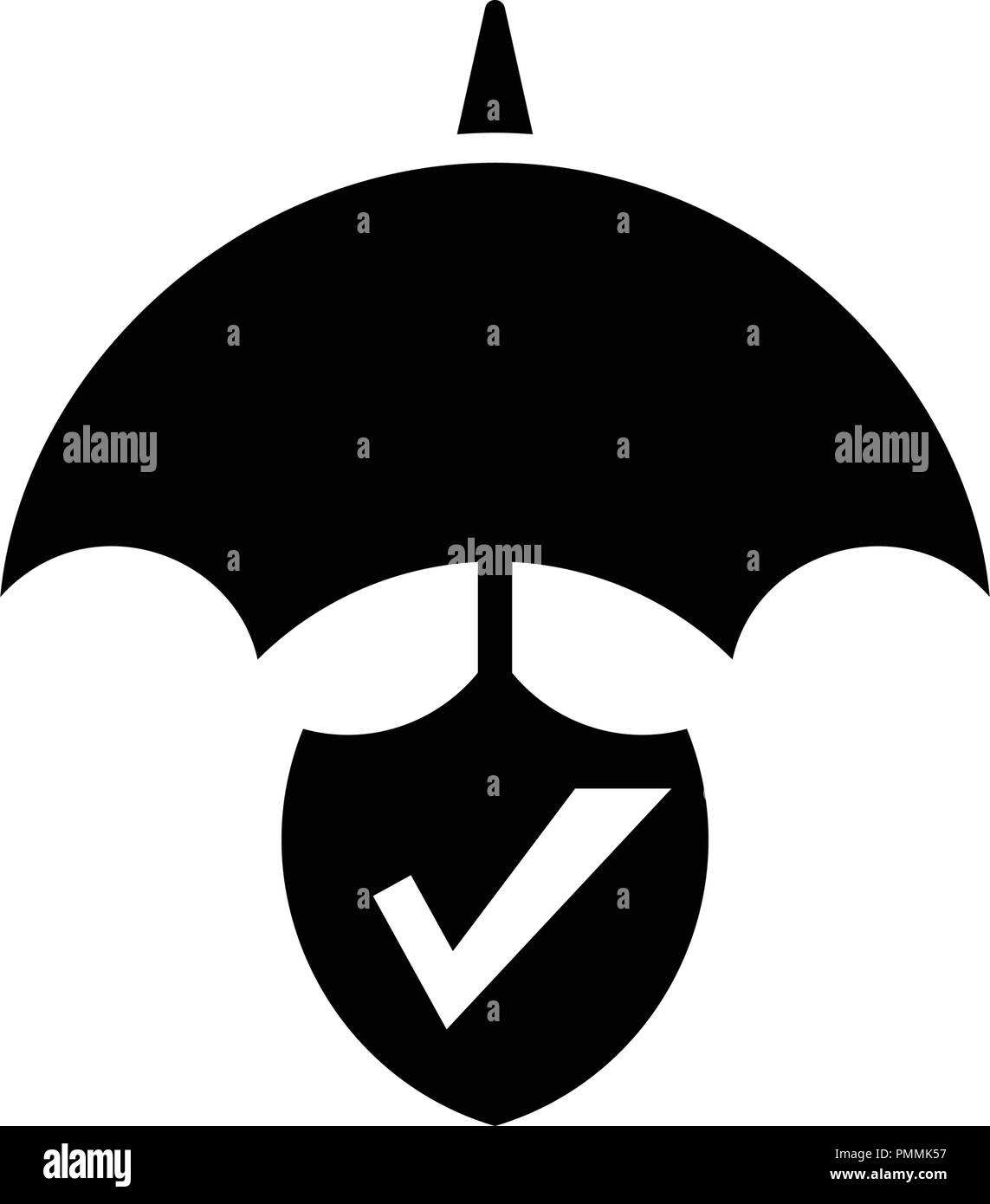 Insurance symbol icon vector black Stock Vector Image & Art - Alamy