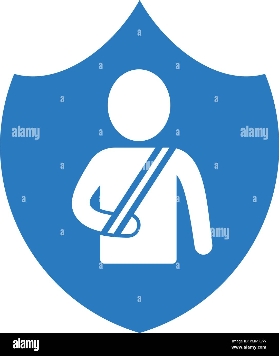 Bone fracture Health insurance sign - symbol vector blue Stock Vector ...