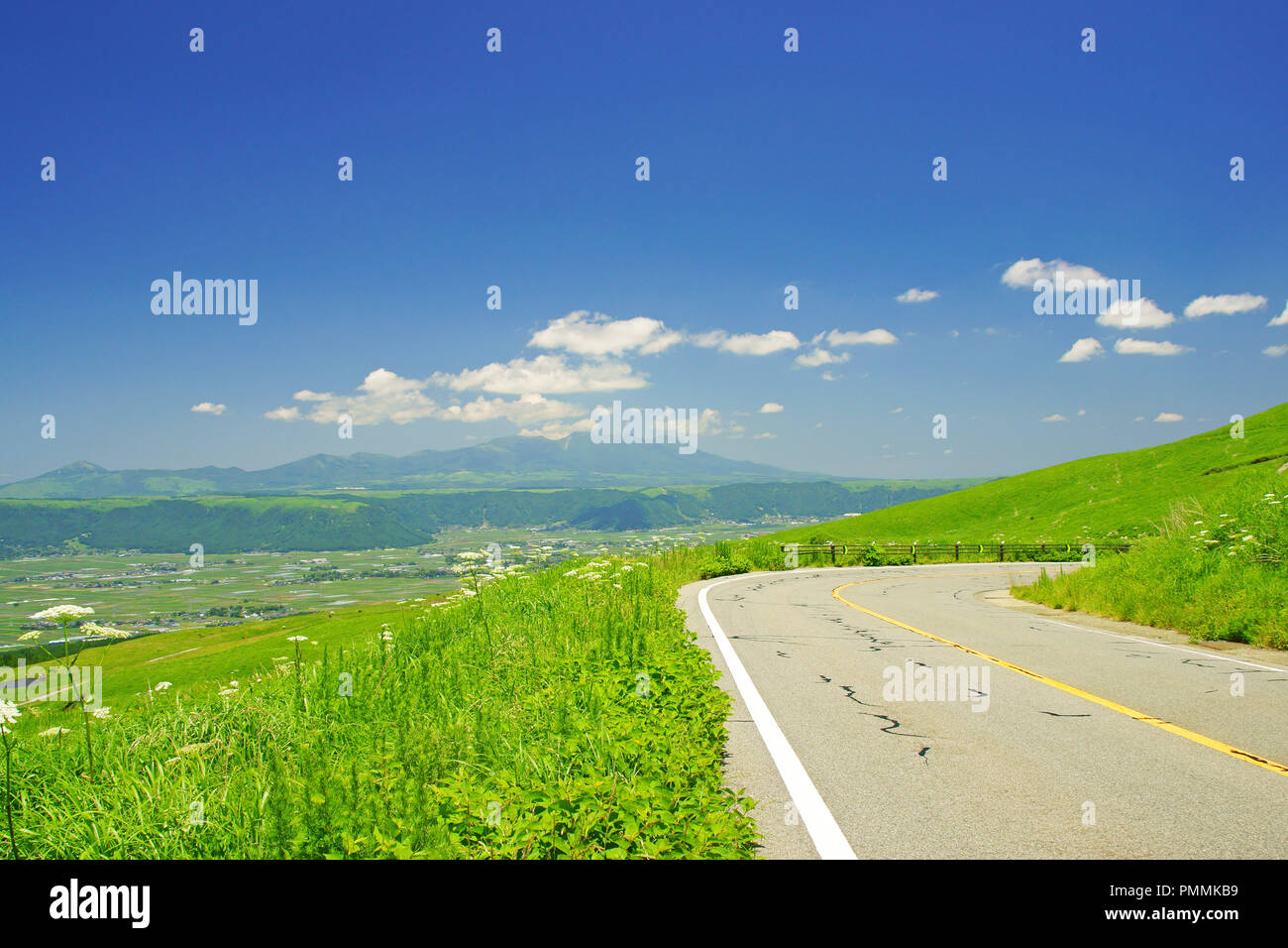 Aso Panorama line, Kumamo Prefecture, Japan Stock Photo - Alamy