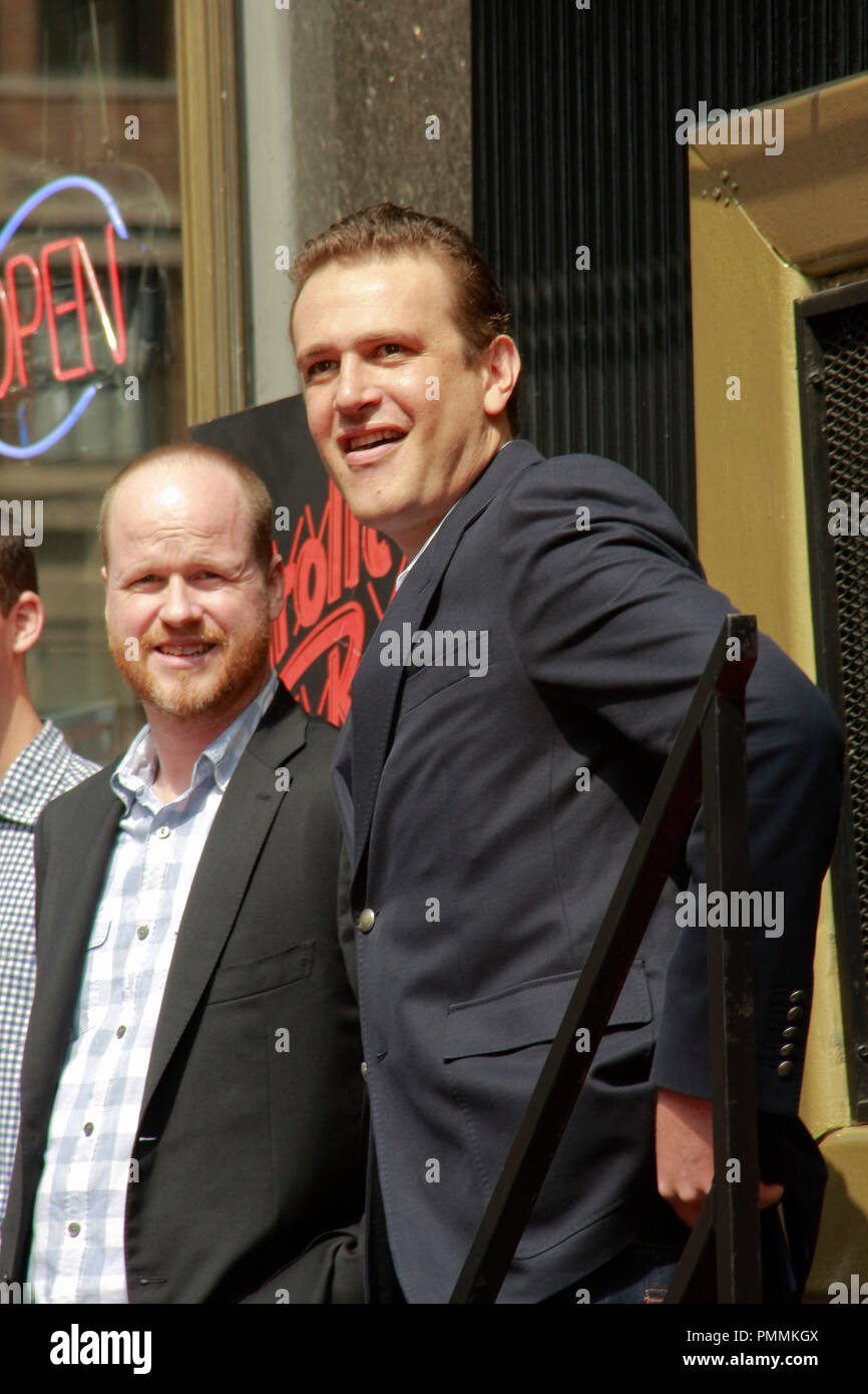 Jason Segel and Joss Whedon at the Hollywood Chamber of Commerce ...