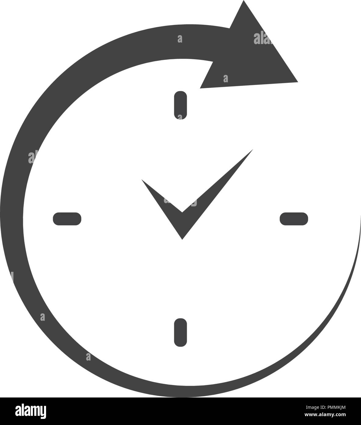 clock icon vector flat illustration design template Stock Vector Image ...